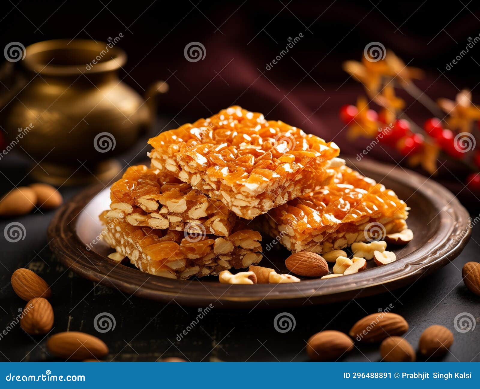 Stacked Peanuts Gachak Or Chikki Royalty-Free Stock Image ...