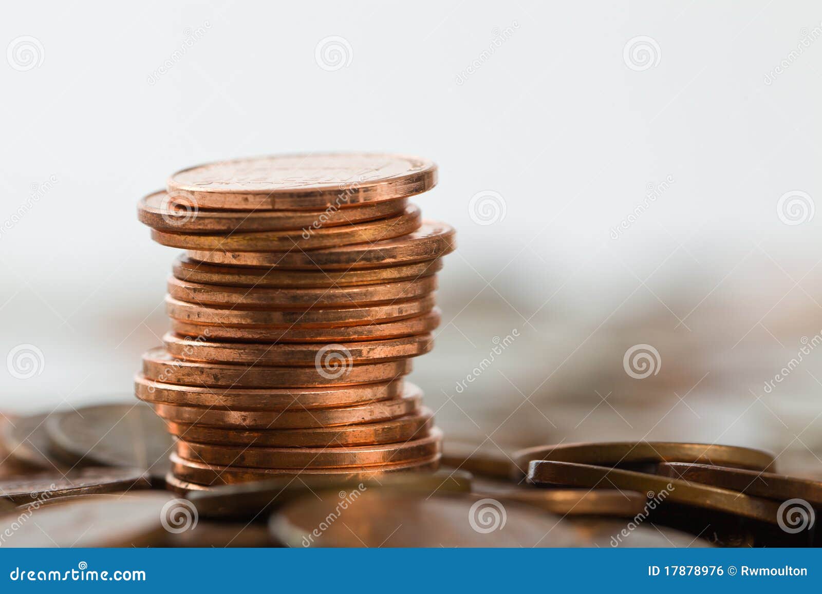 Stacked Pennies stock photo. Image of wealth, cents, penny - 17878976