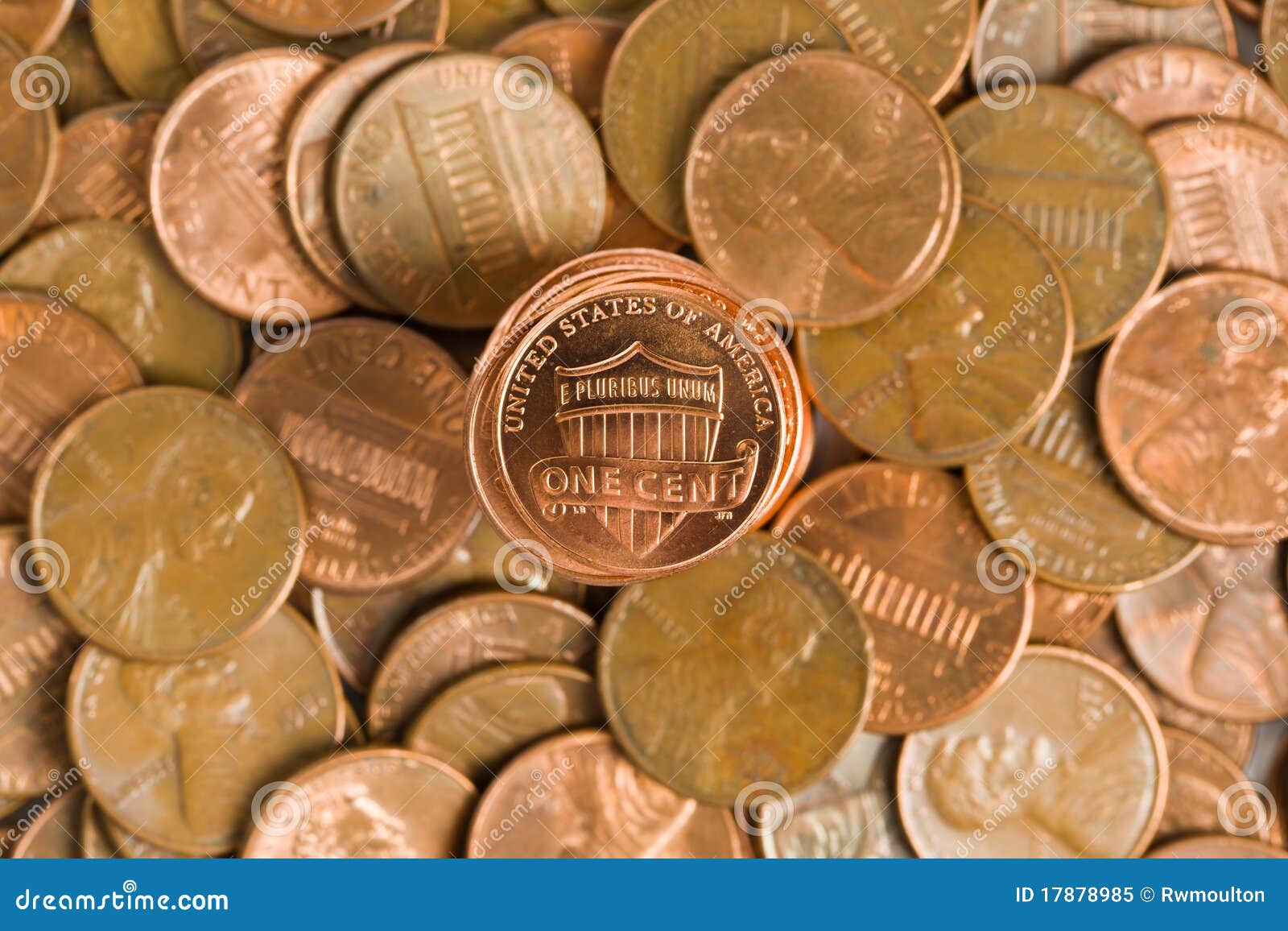 Stacked Pennies stock image. Image of change, coins, growth - 17878985