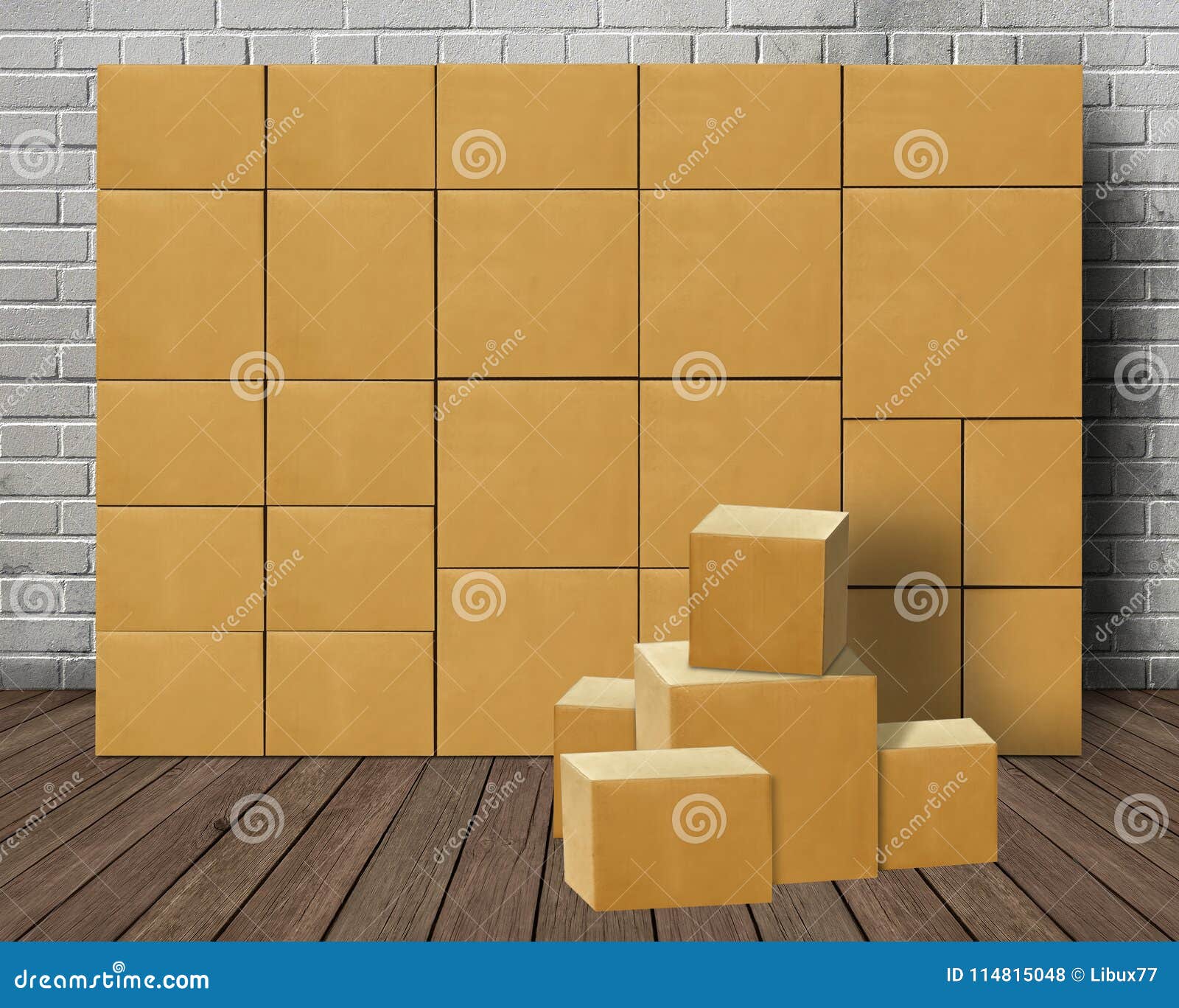 Stacked Piled Carton Boxes Declutter Stock Photo - Image of parcel ...