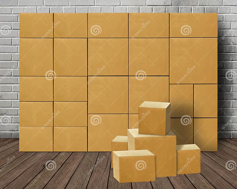 Stacked Piled Carton Boxes Declutter Stock Photo - Image of parcel ...