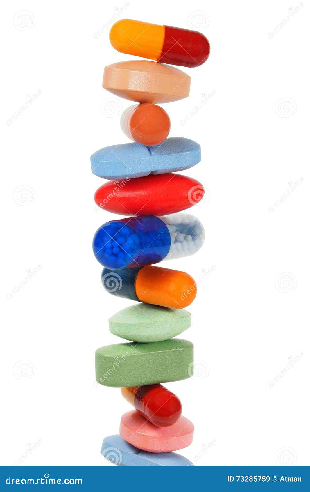 Stacked pills on white stock image. Image of pills, stack - 73285759