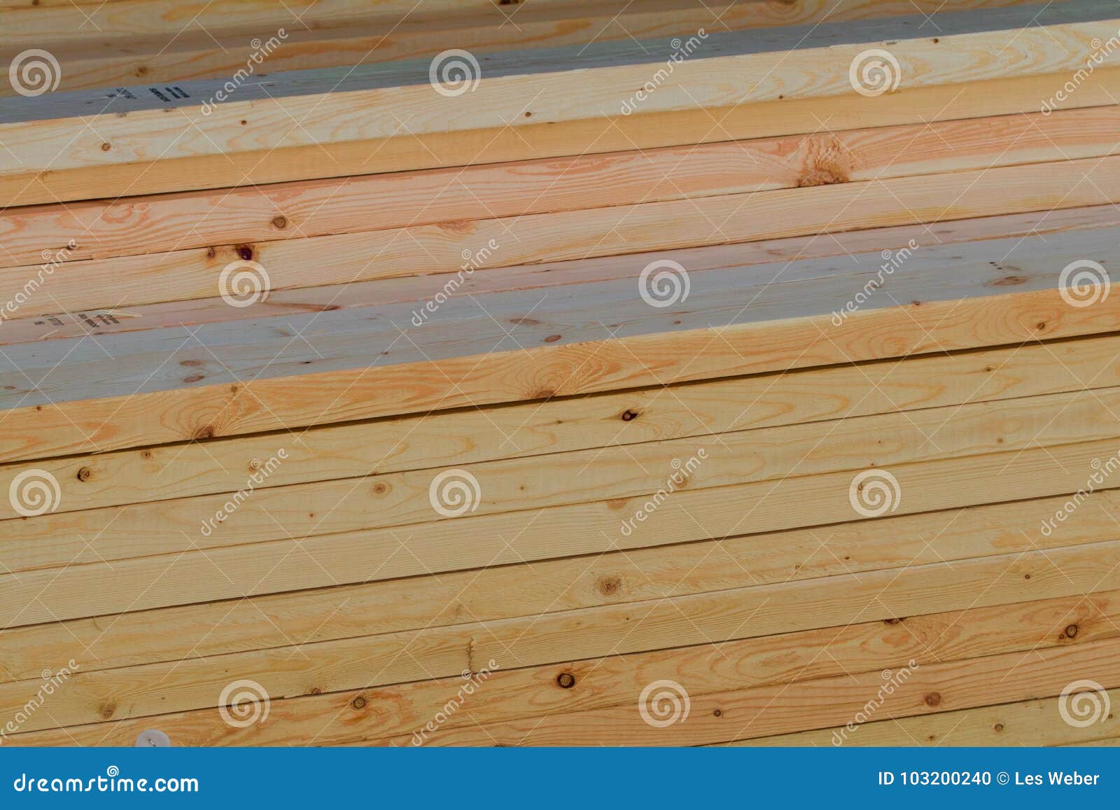 Stacked Pine Planks Side View Stock Photo - Image of industry, side ...