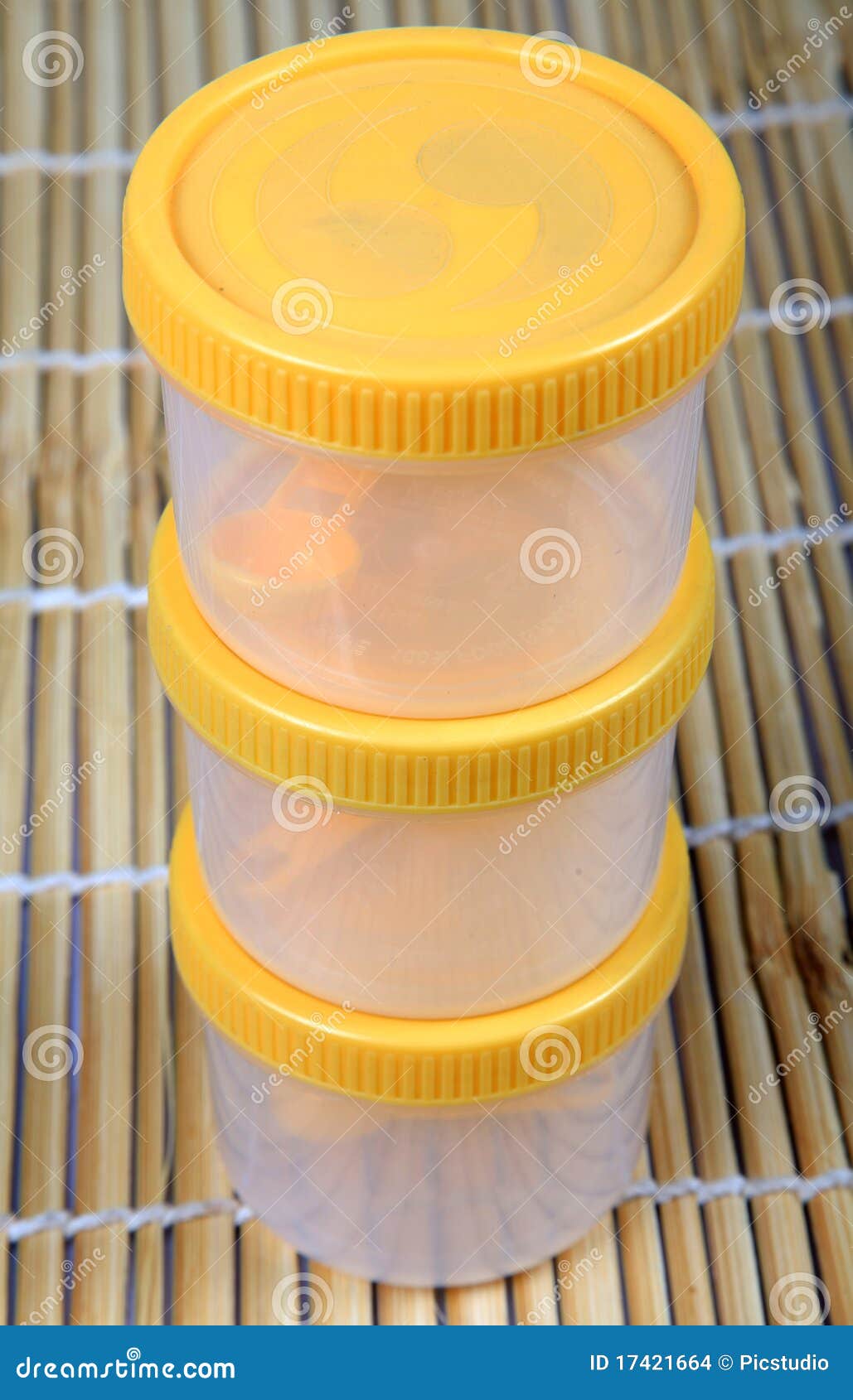 Stacked plastic containers stock photo. Image of colored - 17421664