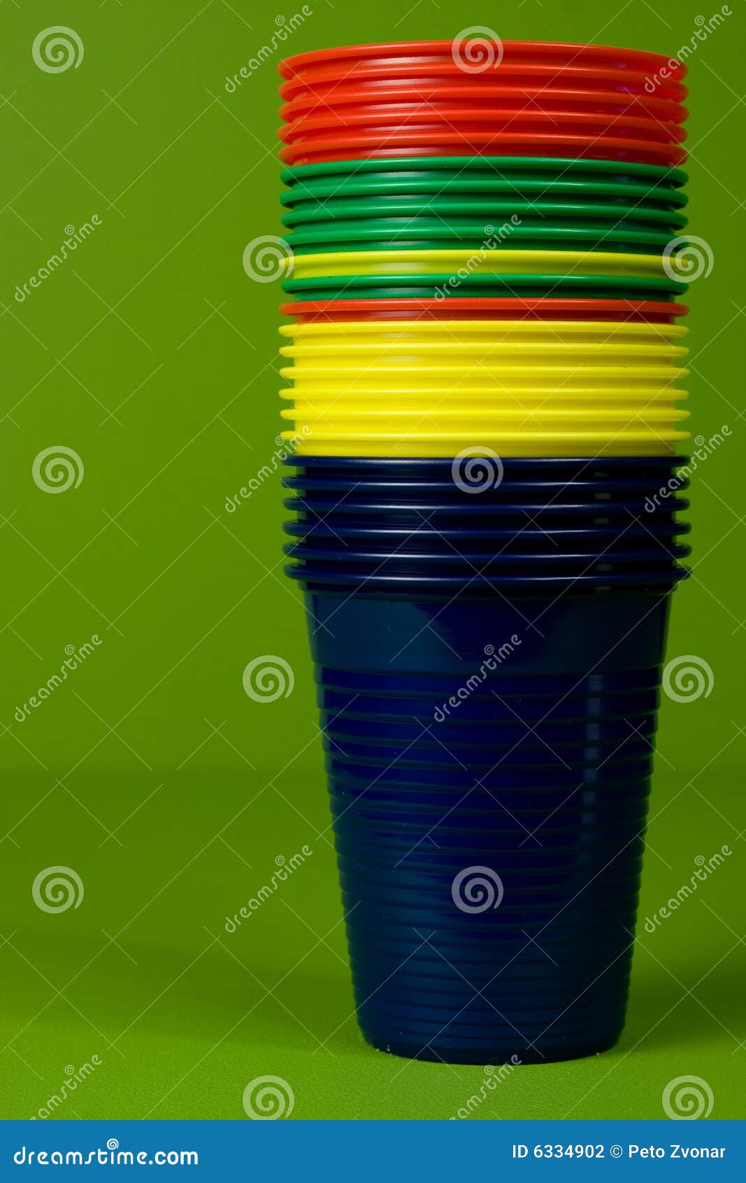 Stacked plastic cups stock photo. Image of variety, colors - 6334902