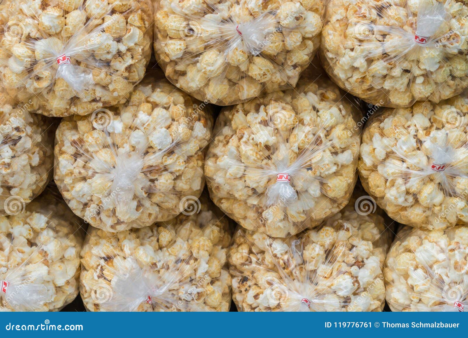 Stacked Plastic-packed Popcorn Stock Image - Image of bavaria, german ...