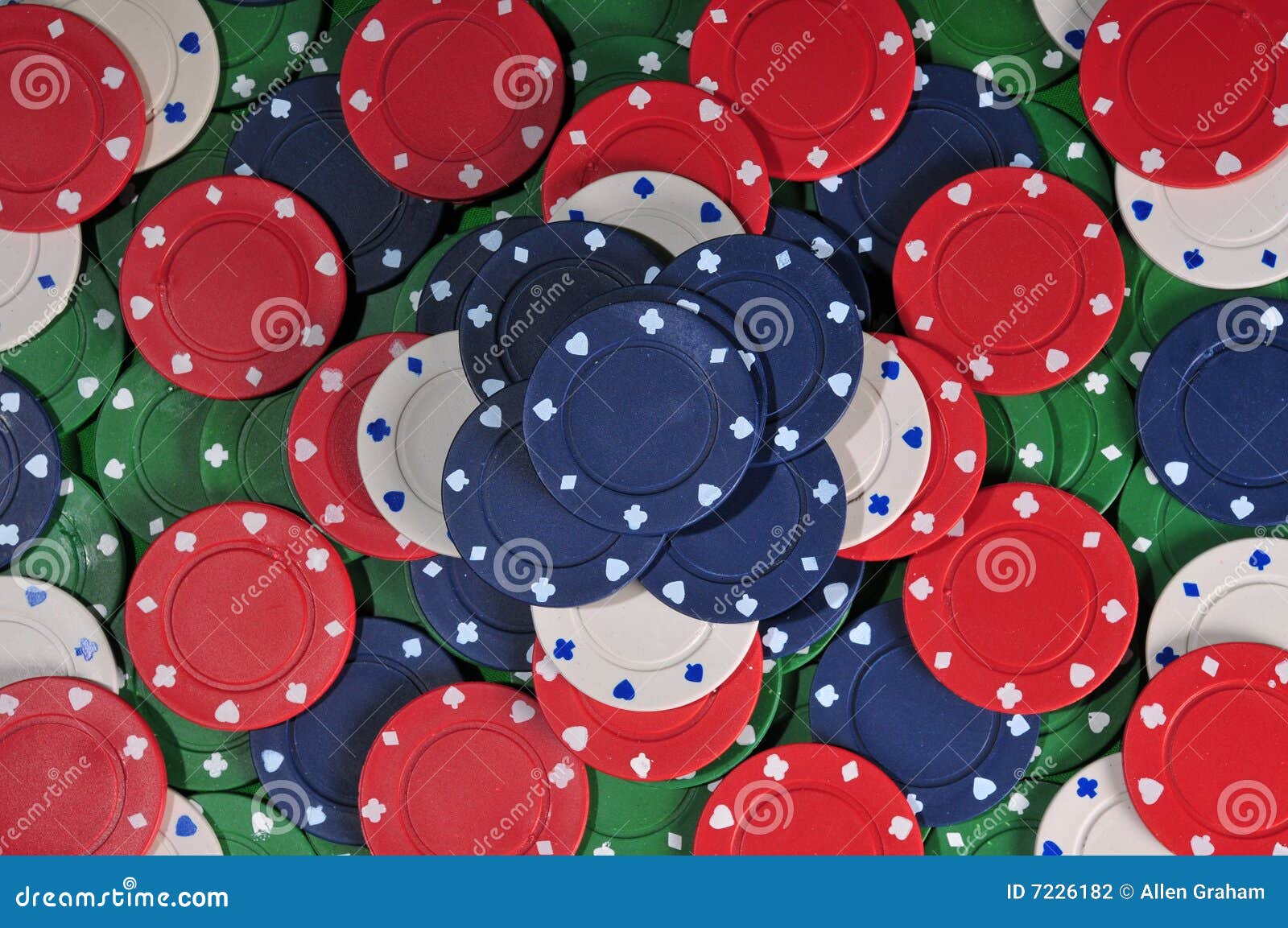 Stacked Poker Chip Abstract Stock Photo - Image of gamble, green: 7226182