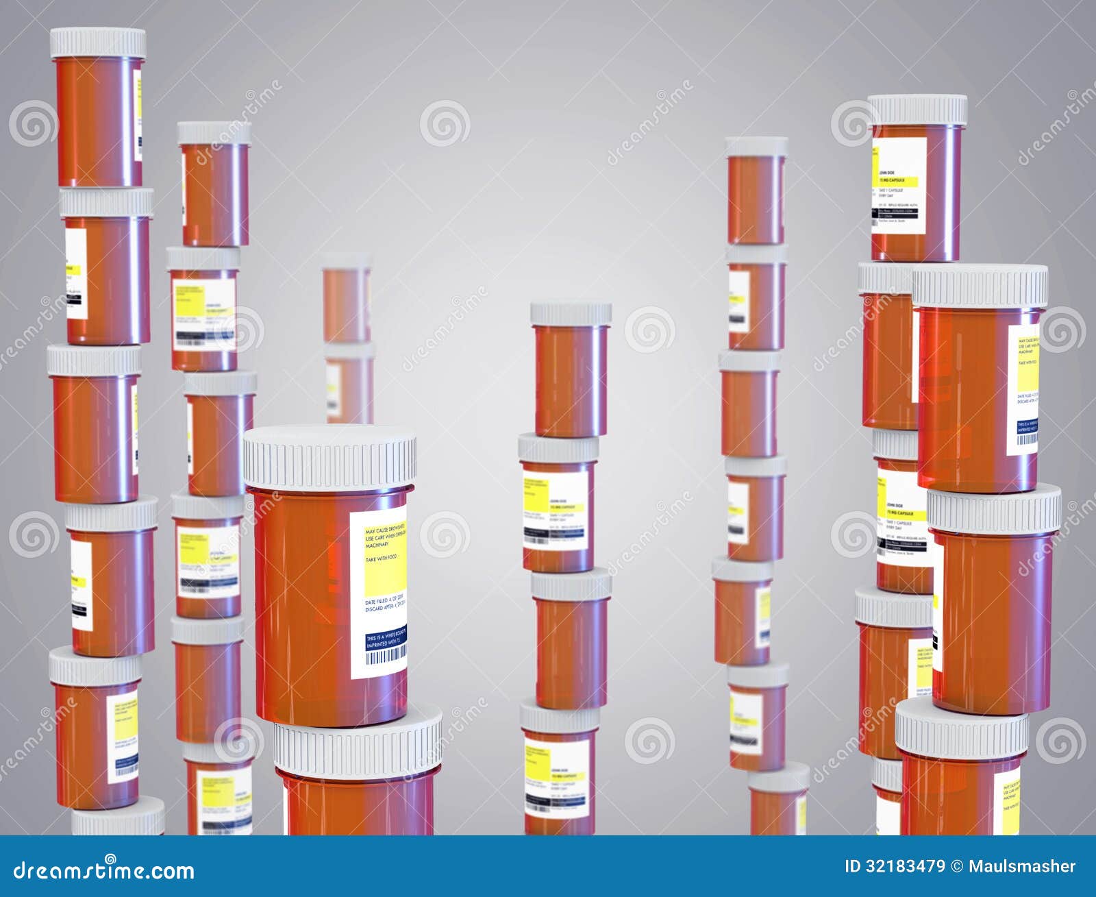 Stacked Precriptions stock image. Image of bottle, nutritional - 32183479
