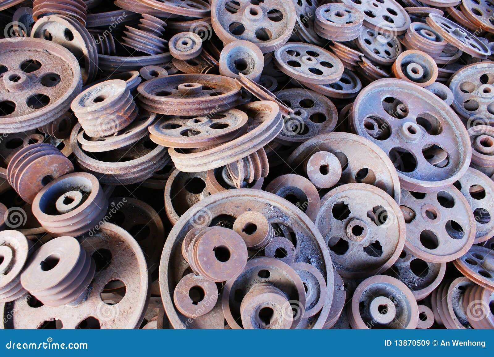 Stacked pulley stock image. Image of corrosion, waste - 13870509