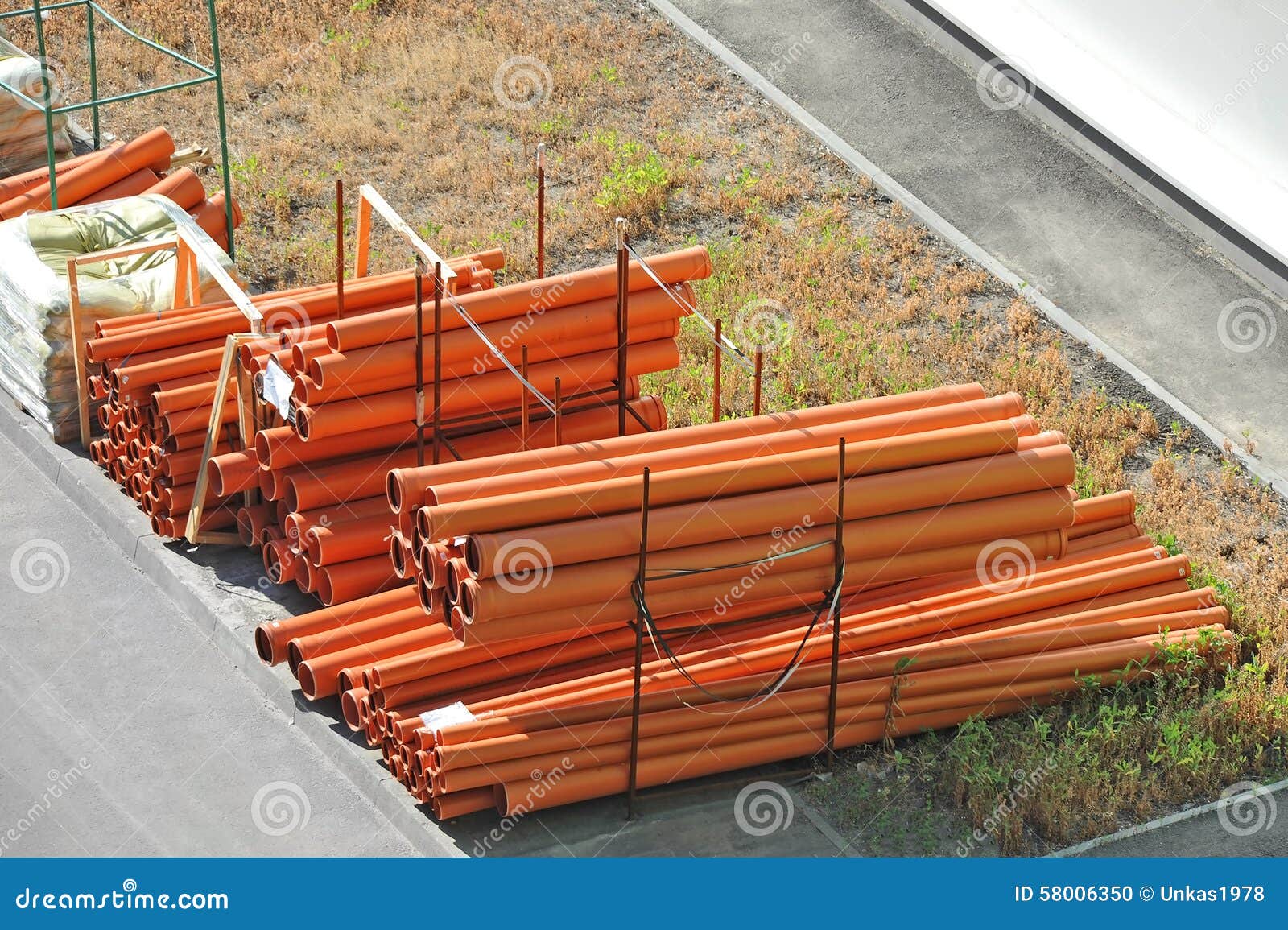 Stacked PVC pipe stock photo. Image of engineering, plastic - 58006350