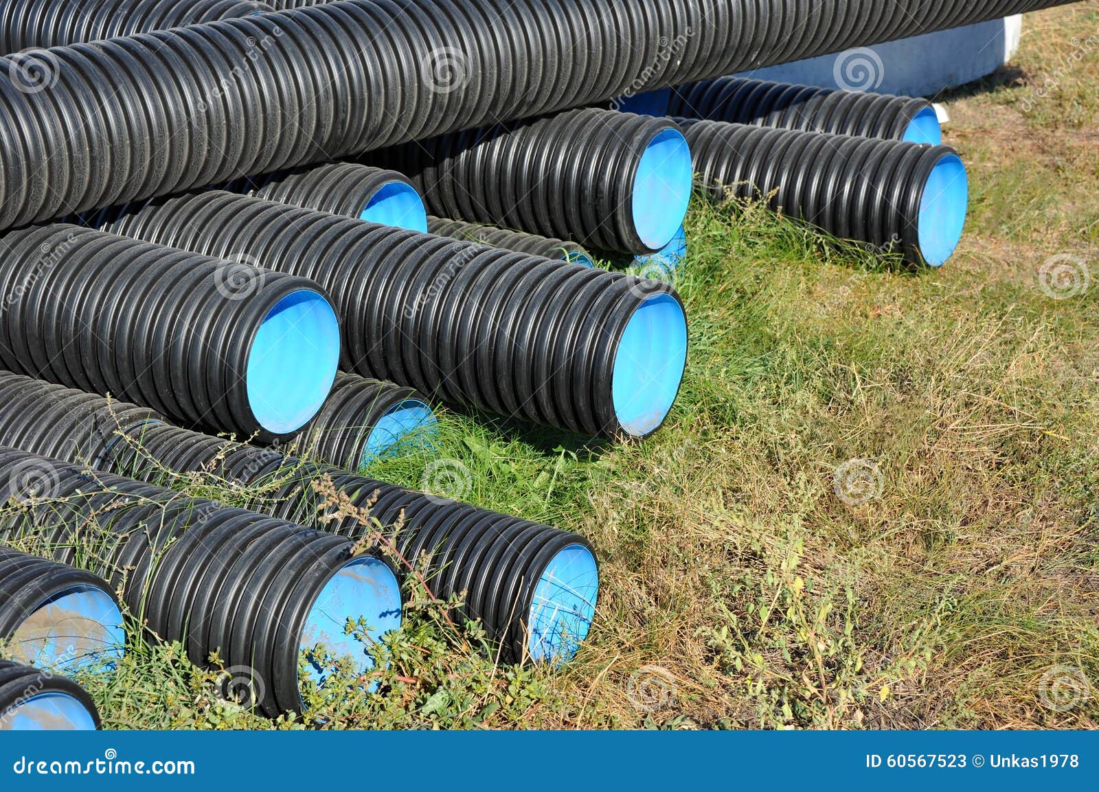 Stacked PVC pipe stock image. Image of circle, black - 60567523