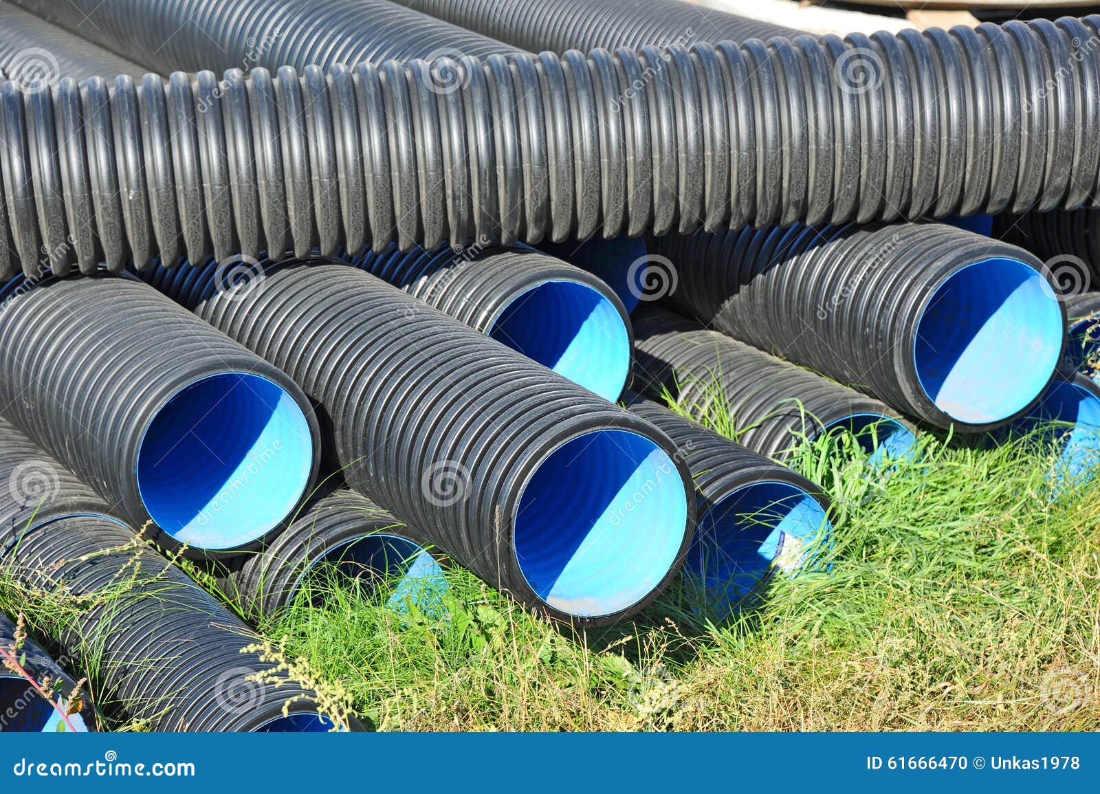 Stacked PVC pipe stock photo. Image of improvement, ditch - 61666470