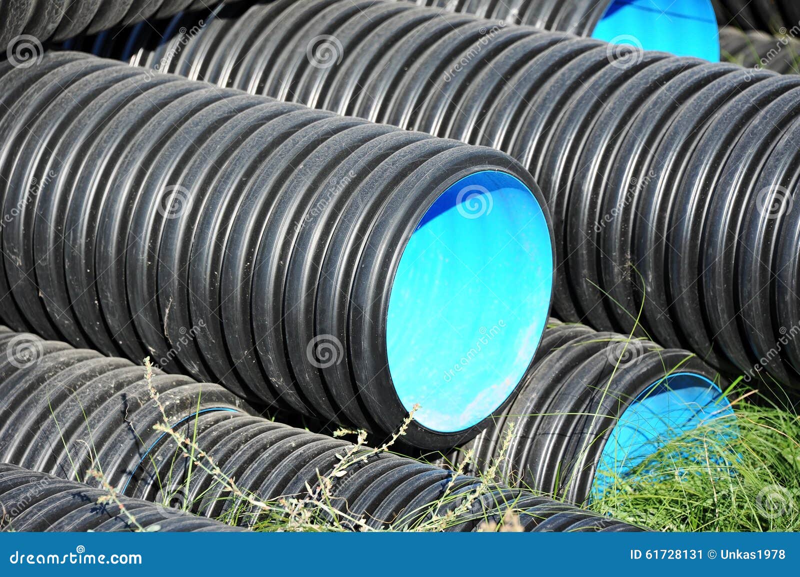 Stacked PVC pipe stock image. Image of pipes, polyurethane - 61728131