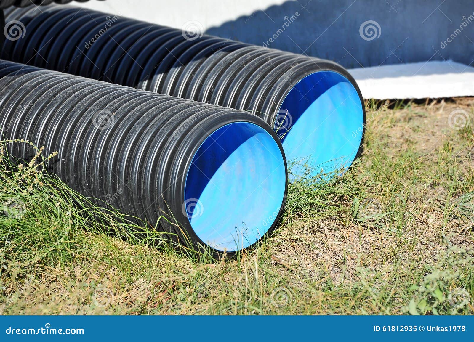 Stacked PVC pipe stock image. Image of culvert, ducts - 61812935
