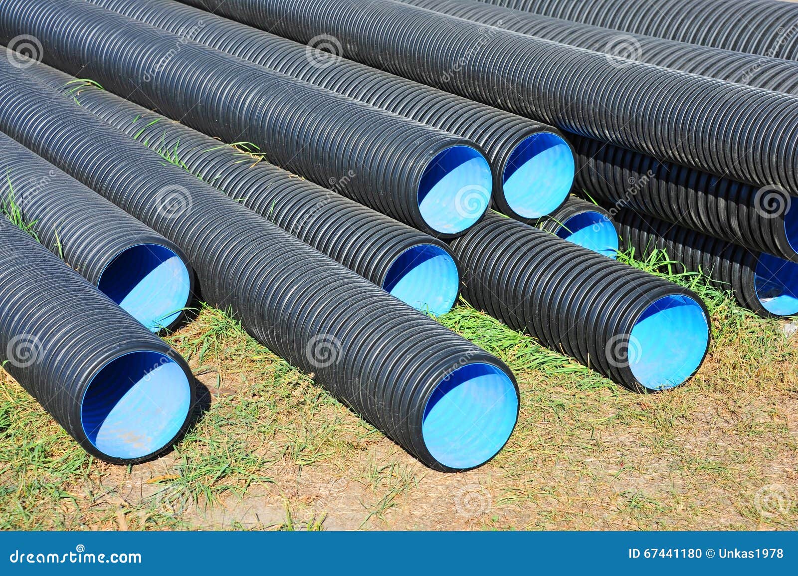 Stacked PVC pipe stock photo. Image of hardware, development - 67441180