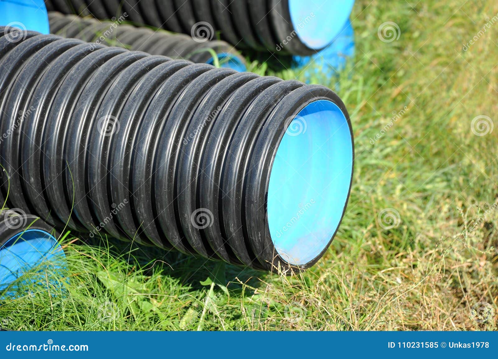 Stacked PVC pipe stock image. Image of industry, culvert - 110231585