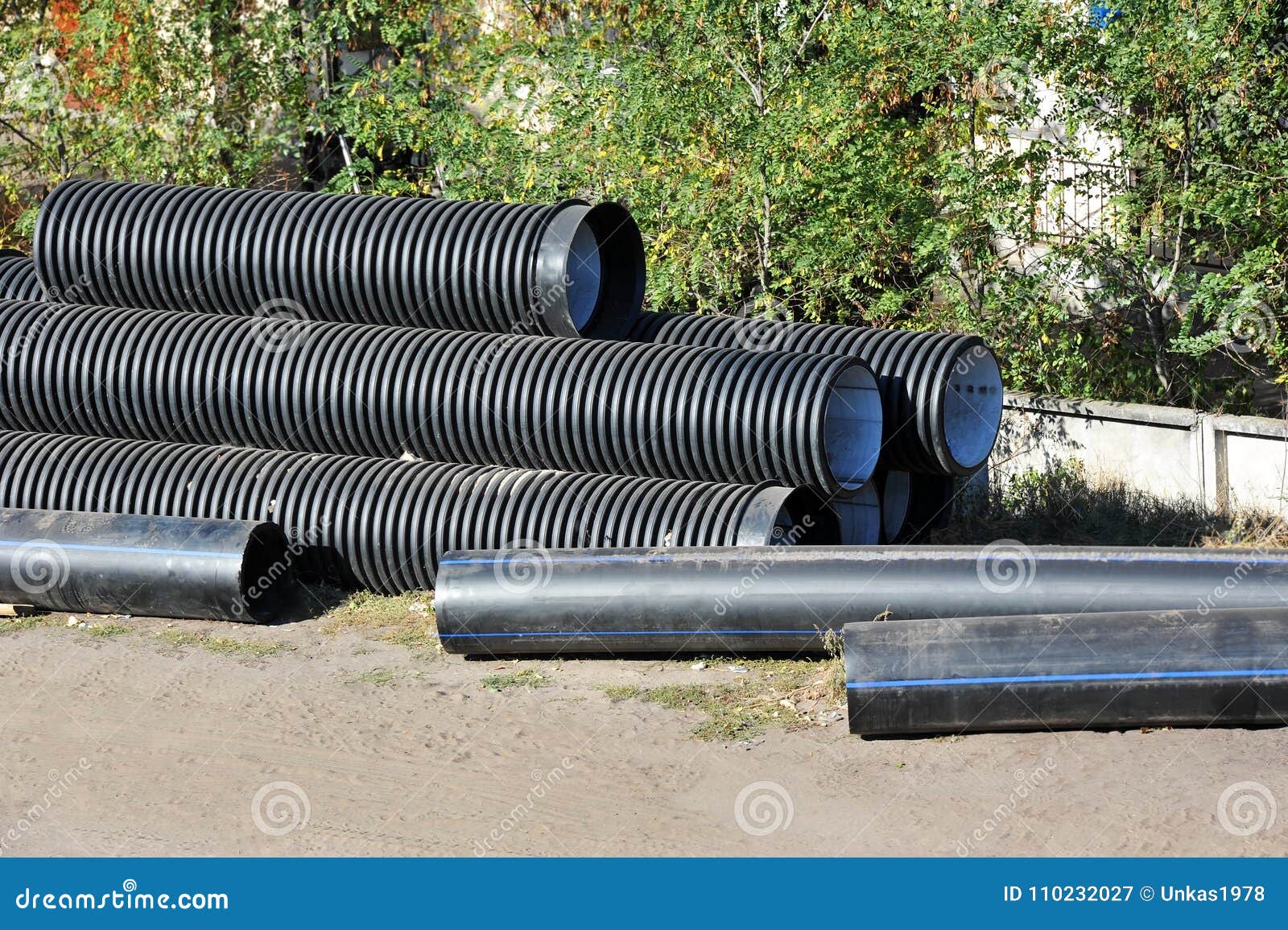 Stacked PVC pipe stock image. Image of background, hardware - 110232027