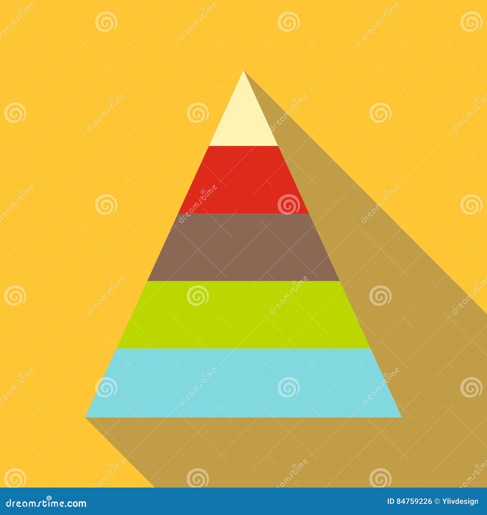 Stacked Pyramid Icon, Cartoon Style Stock Vector - Illustration of ...