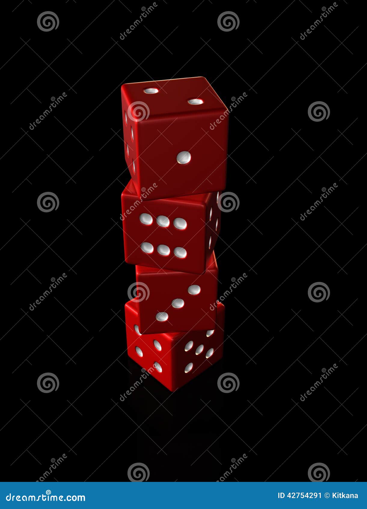 Stacked Red Dice stock illustration. Illustration of spot - 42754291