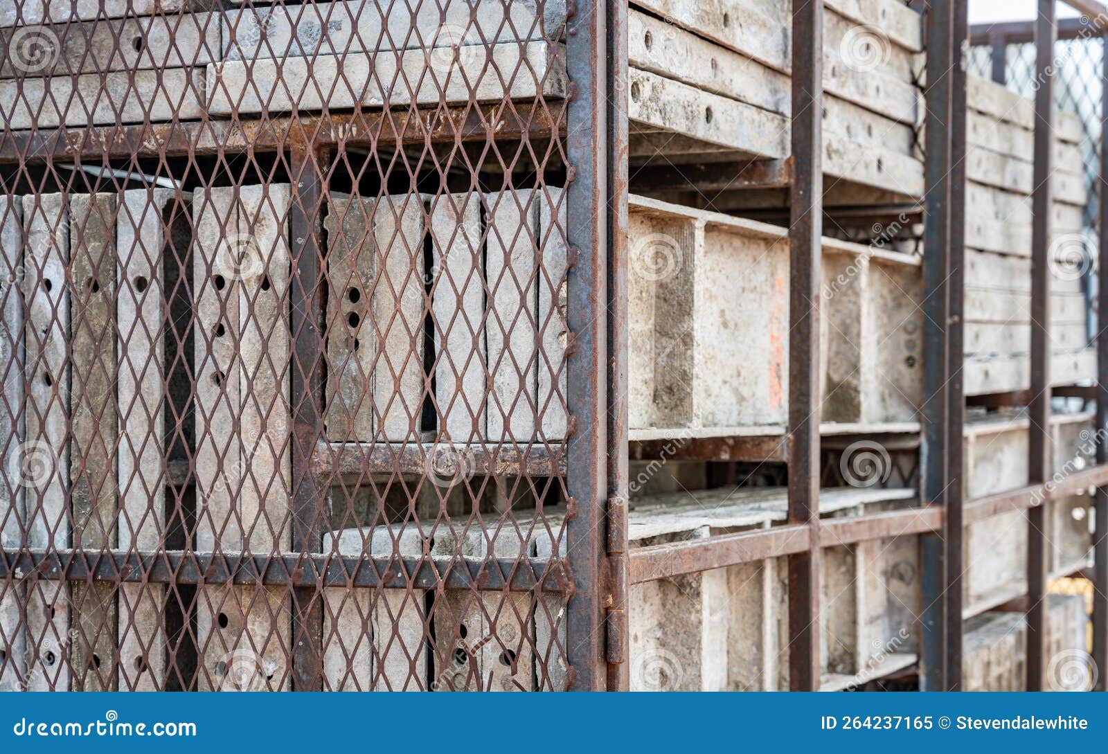 Stacked Removable Concrete Forms for a Basement at a Residential Home ...
