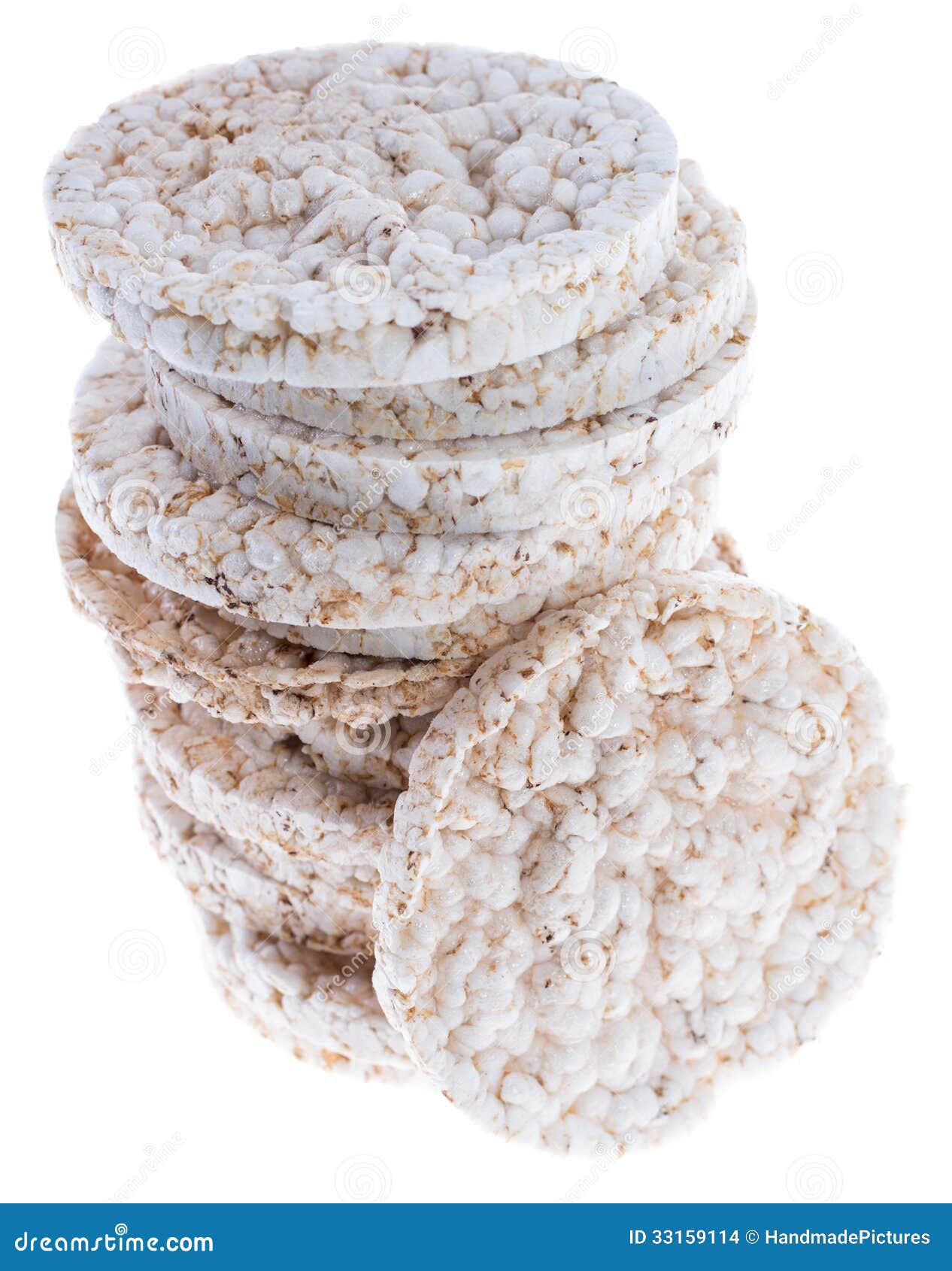 Stacked Rice Cakes on White Stock Photo - Image of healthy, macro: 33159114