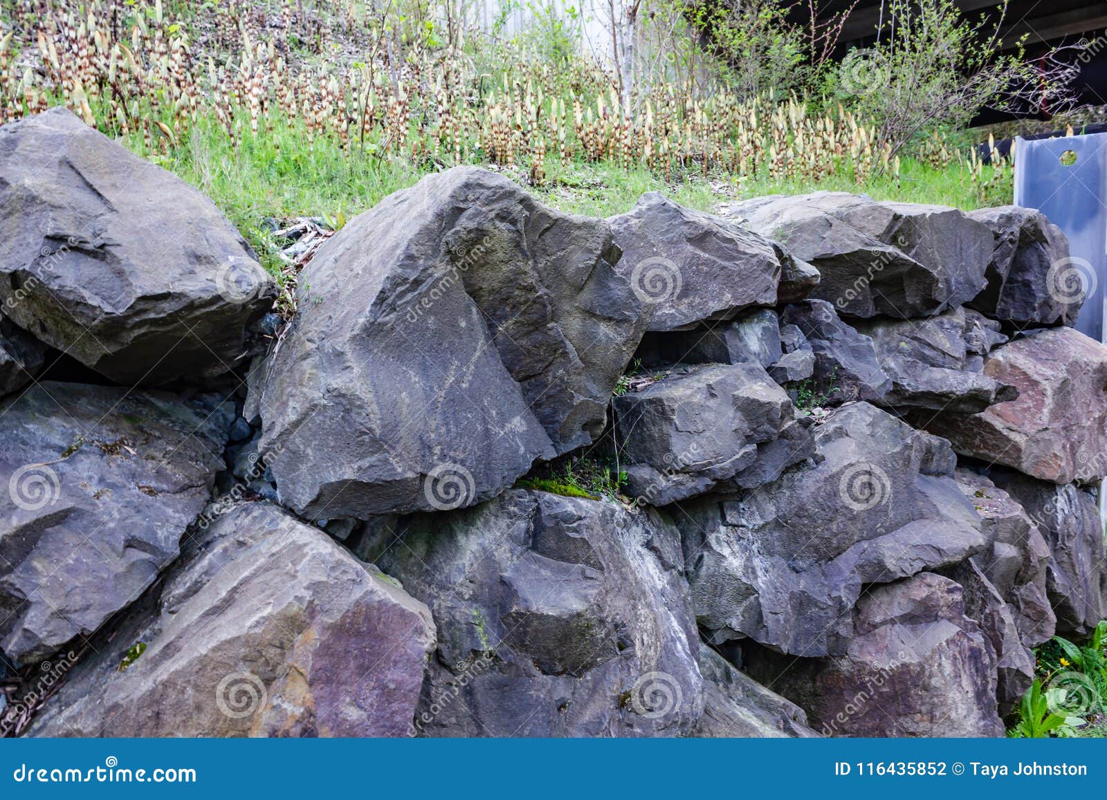 Rock Retaining Walls And Historic Fortification With Path Around ...