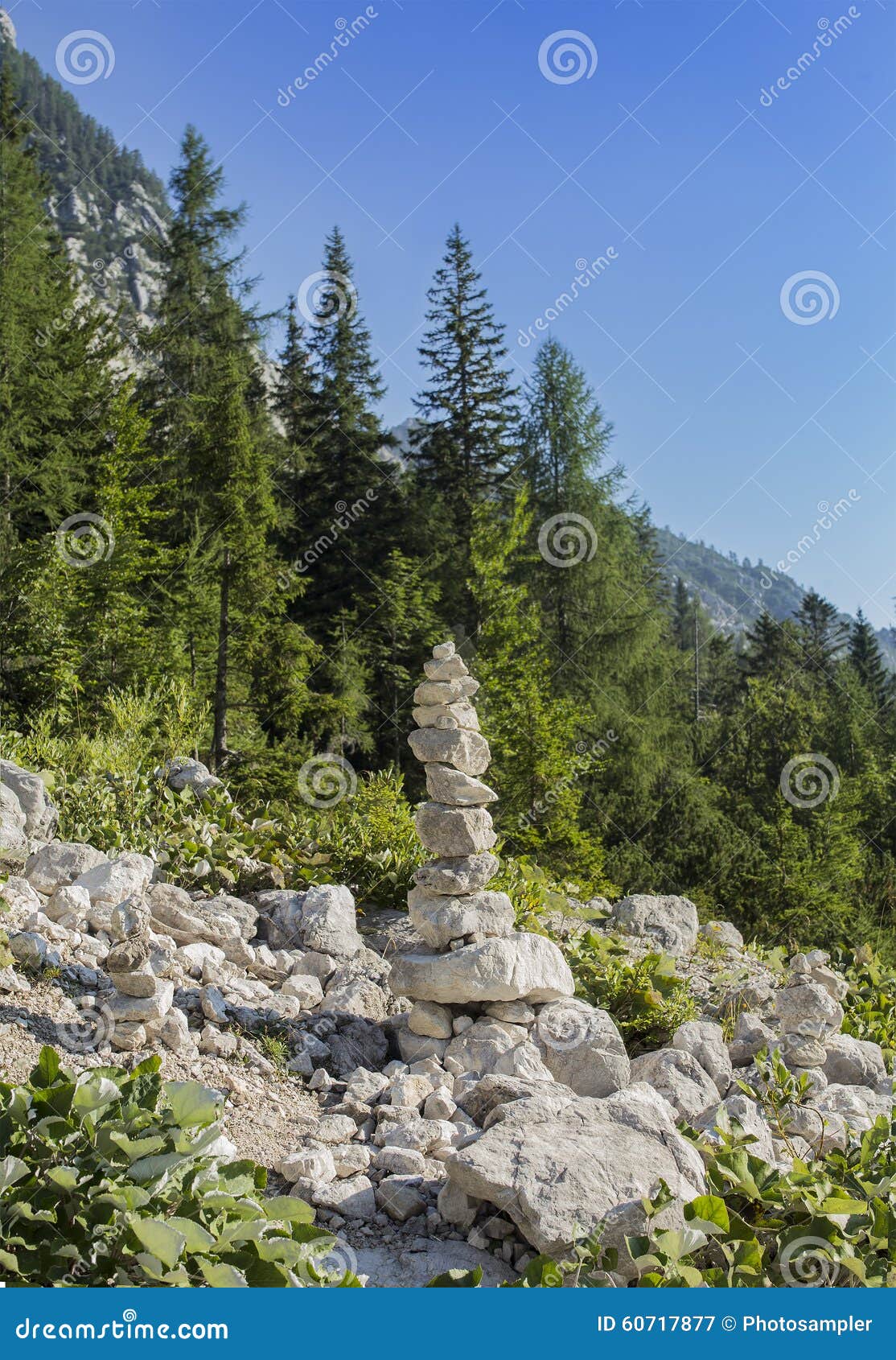 Stacked rock tower stock image. Image of contemplation - 60717877