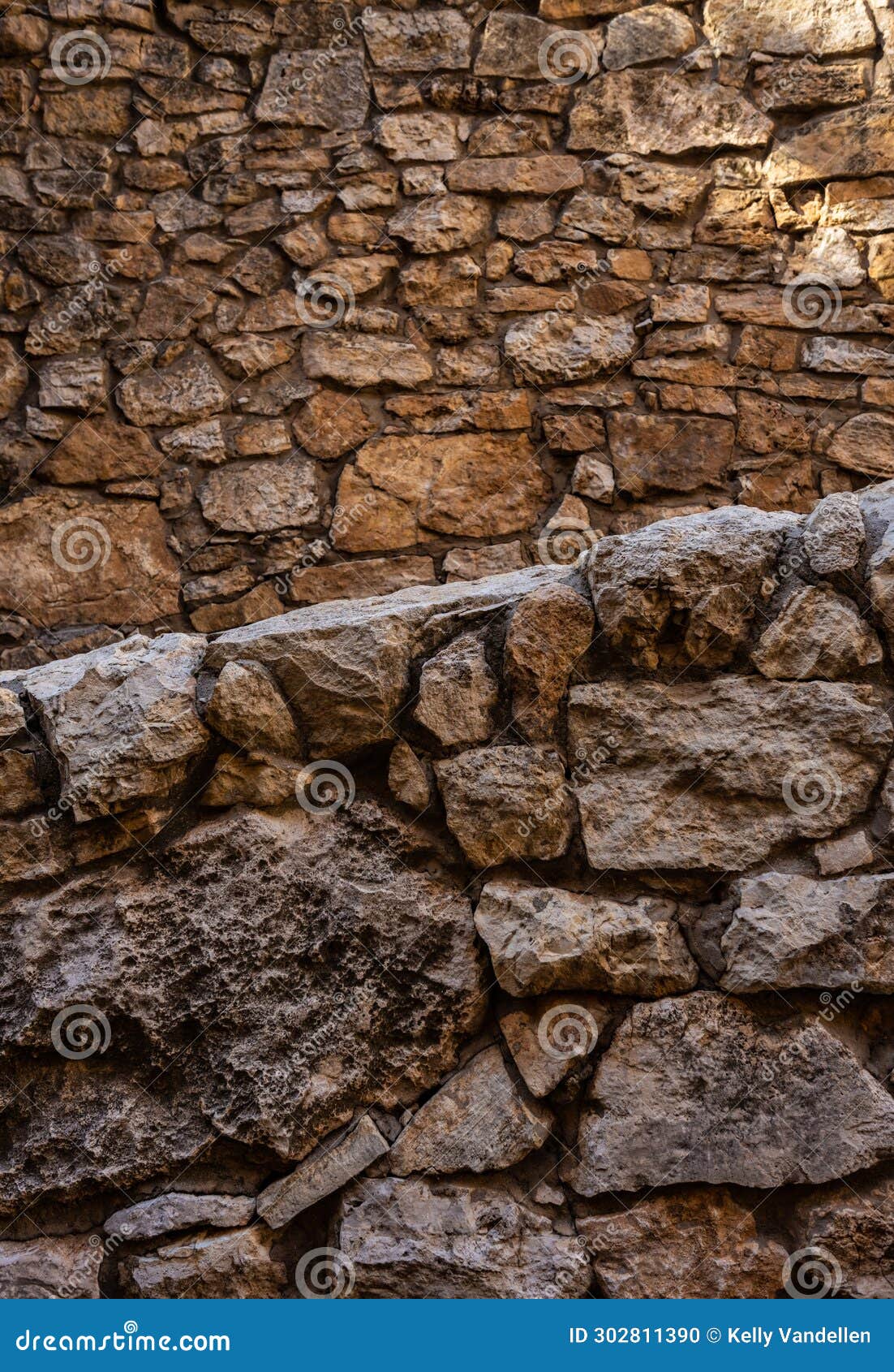 Stacked Rock Walls Line Path in Carlsbad Caverns Stock Photo - Image of ...