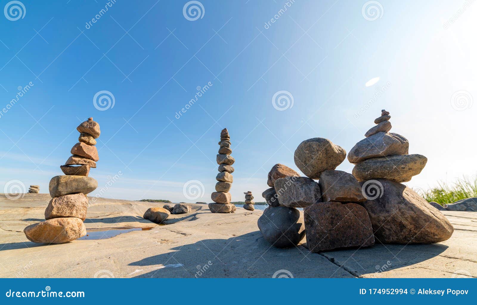 Stacked Rocks Balancing, Stacking with Precision. Stock Photo - Image ...