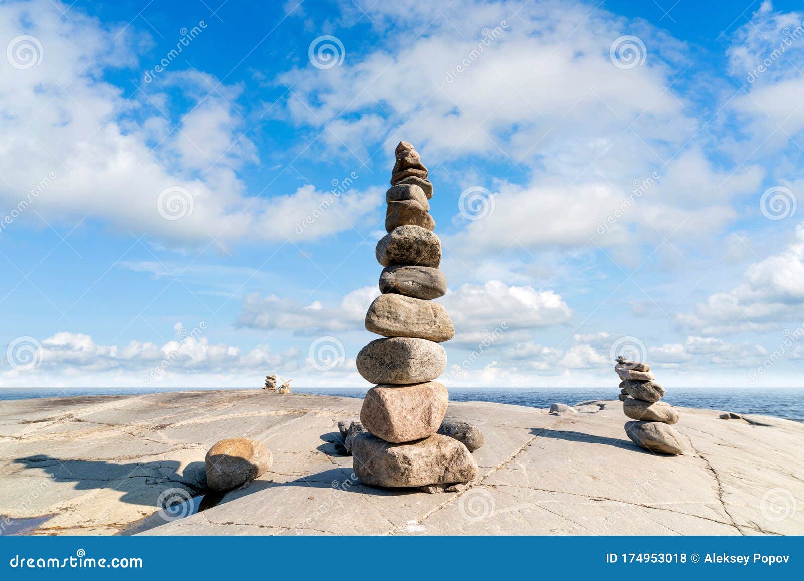 Stacked Rocks Balancing, Stacking with Precision. Stock Photo - Image ...