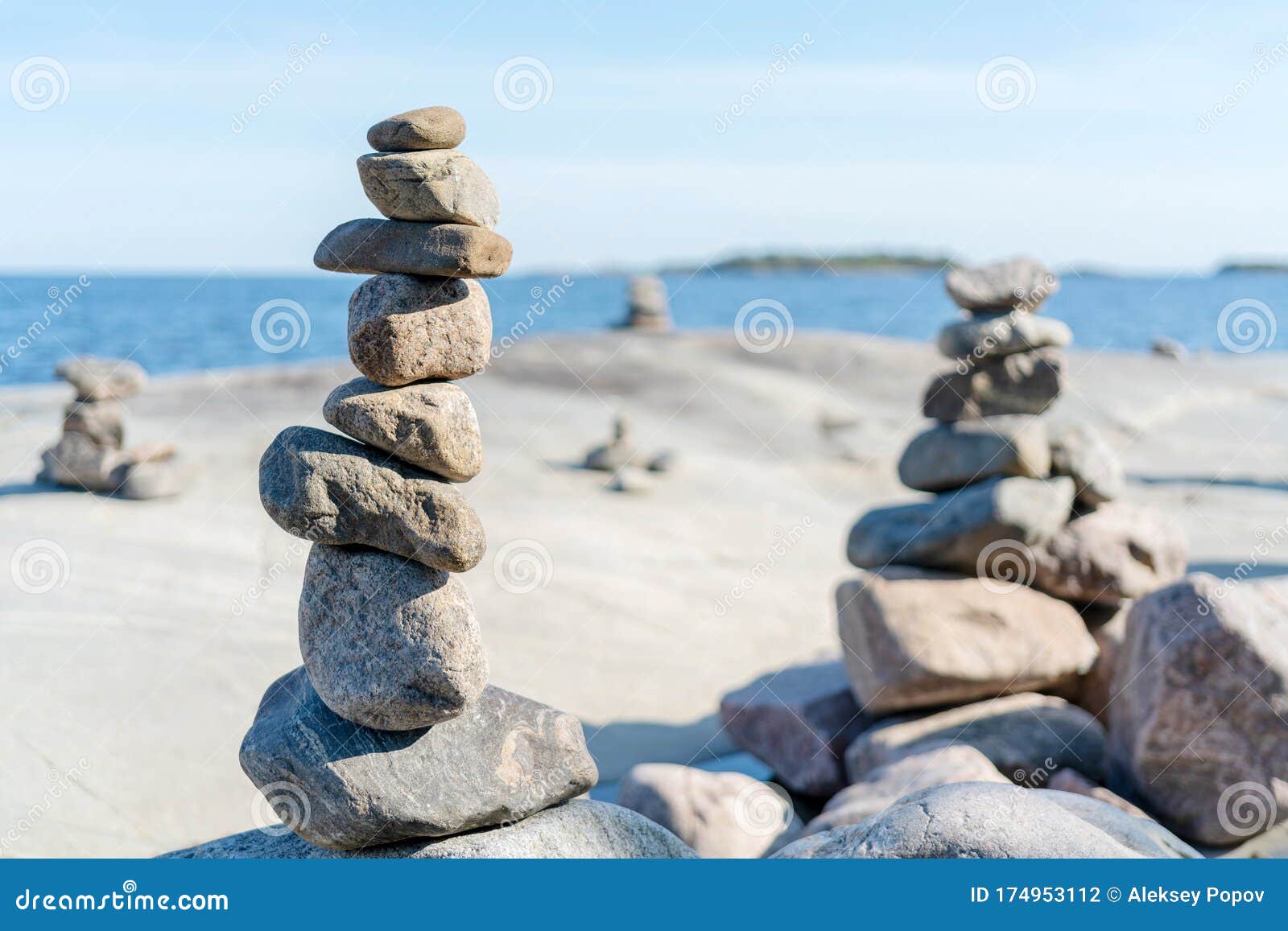 Stacked Rocks Balancing, Stacking with Precision. Stock Photo - Image ...
