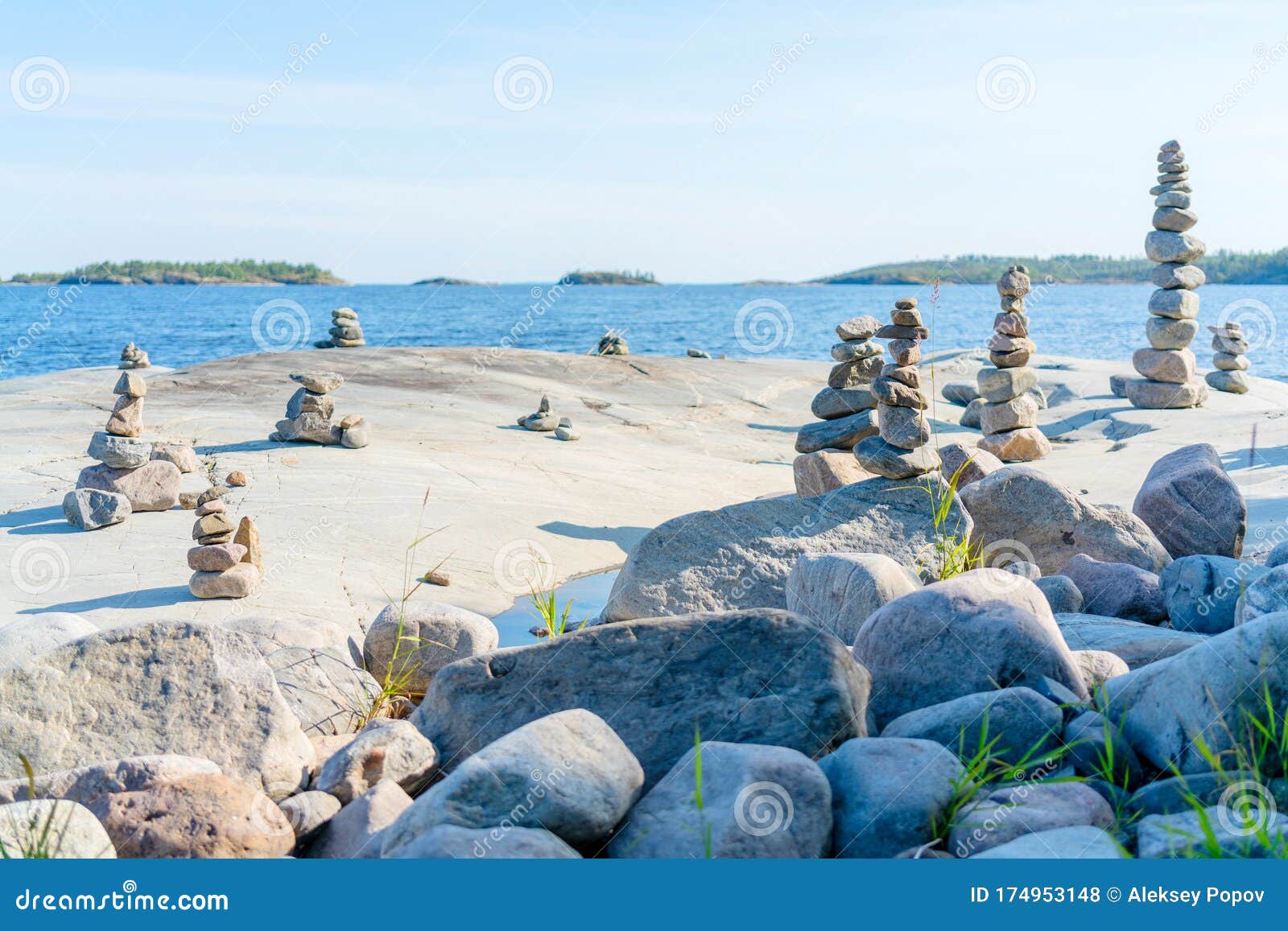 Stacked Rocks Balancing, Stacking with Precision. Stock Photo - Image ...