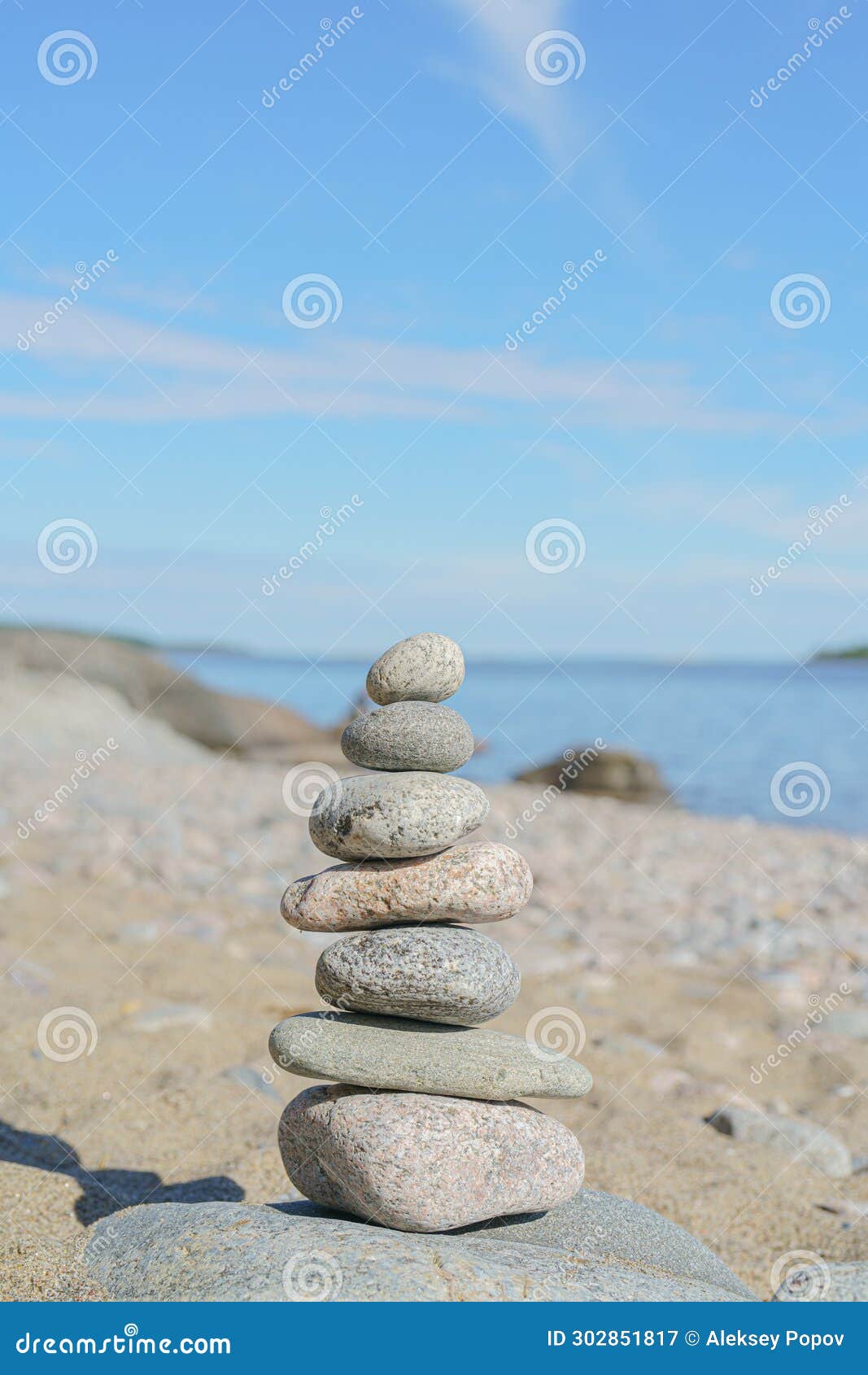 Stacked Rocks Balancing, Stacking with Precision. Stone Tower on the ...