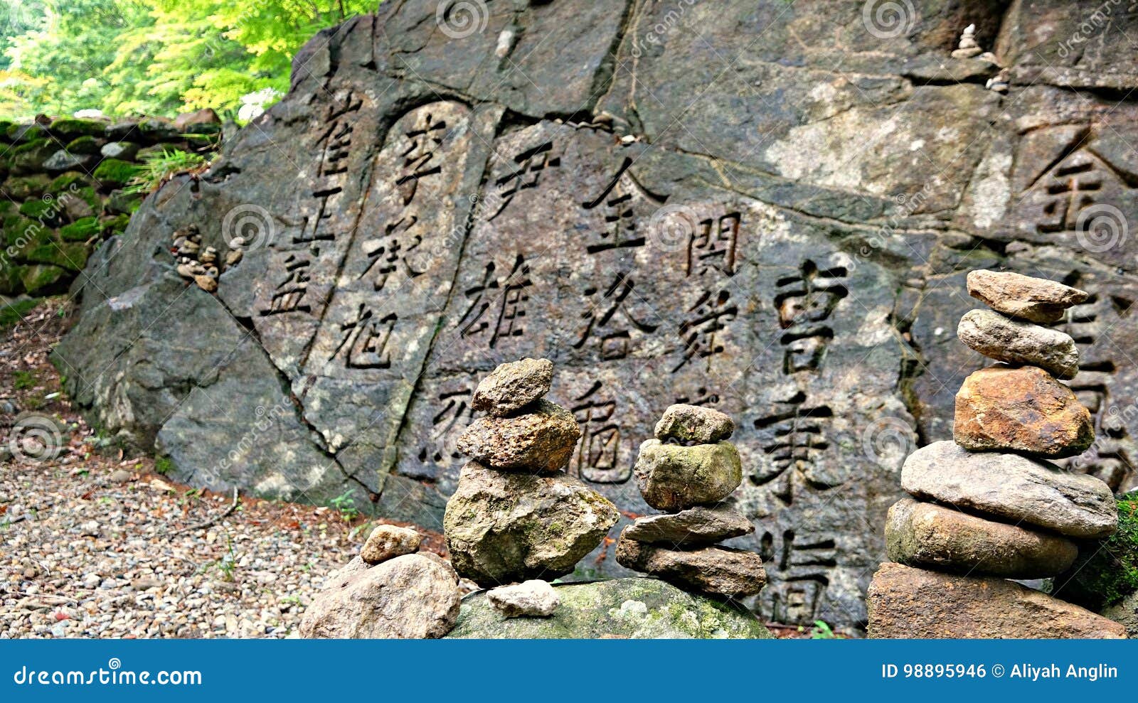 Stacked Rocks at Korean Temple Editorial Photo - Image of south ...