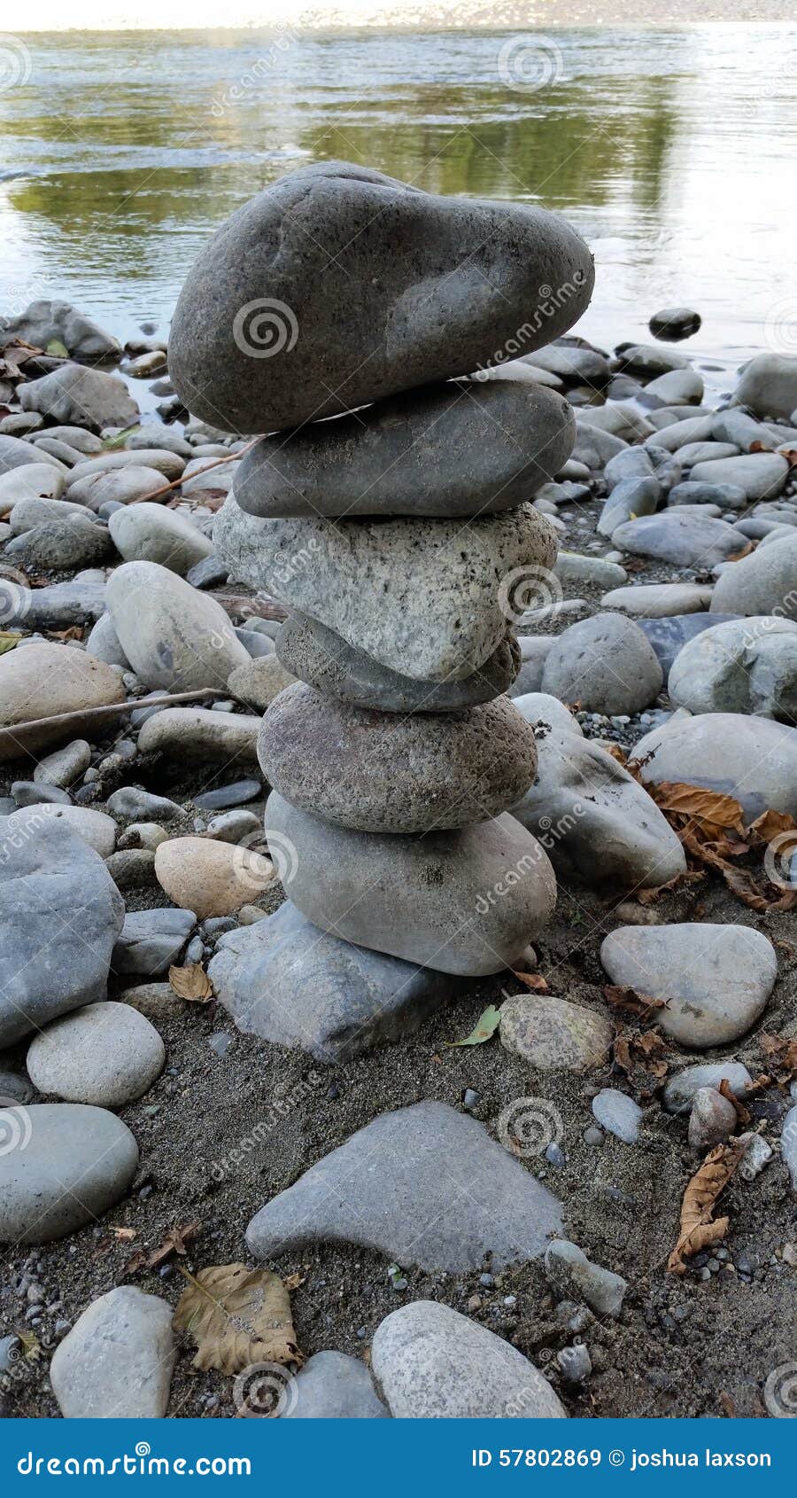 Stacked rock art stock image. Image of boulders, river - 57802869