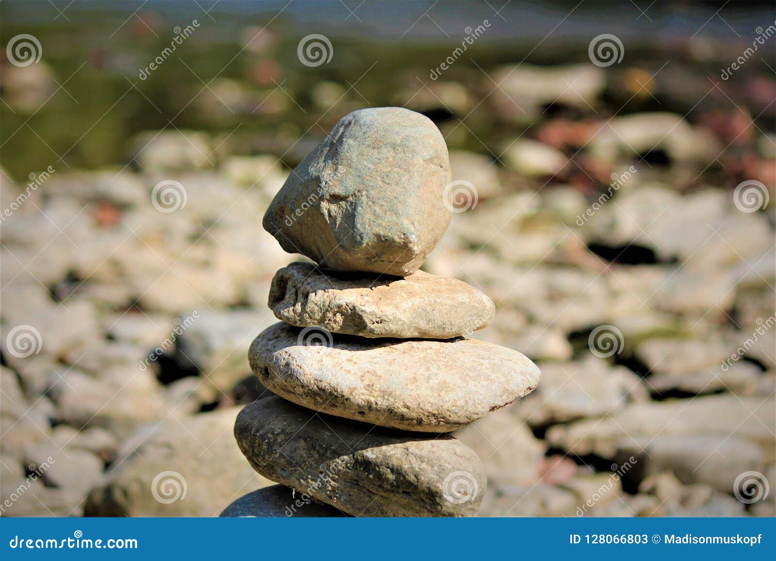Stacked Rocks on Shore stock image. Image of group, build - 128066803