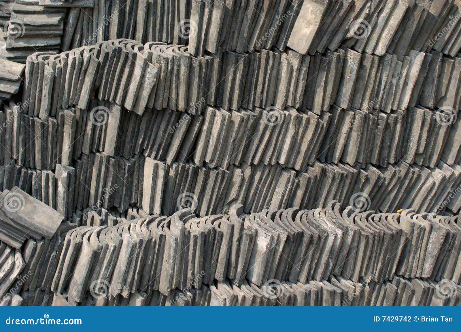 Stacked Roof Tilings Stock Photography | CartoonDealer.com #7429742