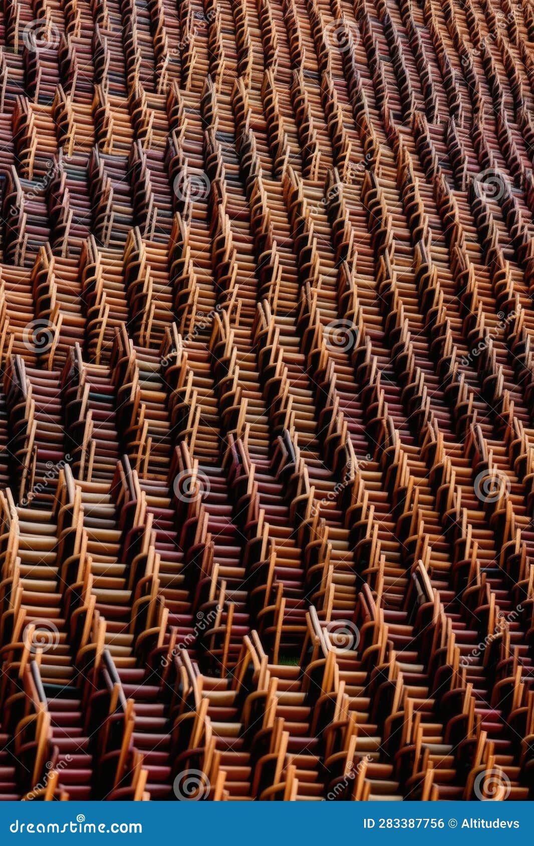 Stacked Rows of Identical Chairs Forming a Pattern Stock Photo - Image ...