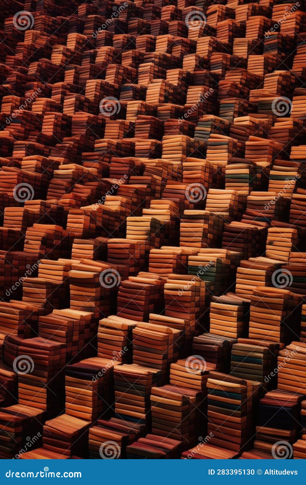 Stacked Rows of Identical Chairs Forming a Pattern Stock Photo - Image ...