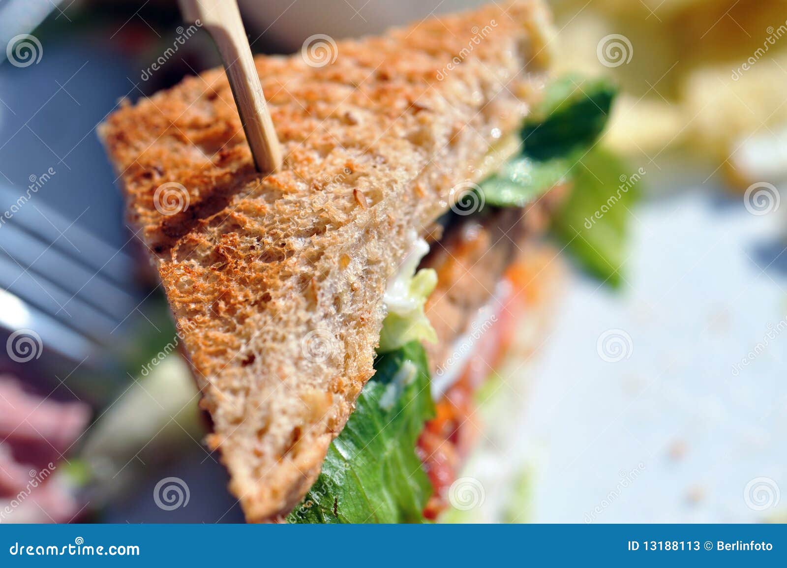 Stacked sandwich stock image. Image of nature, skewer - 13188113