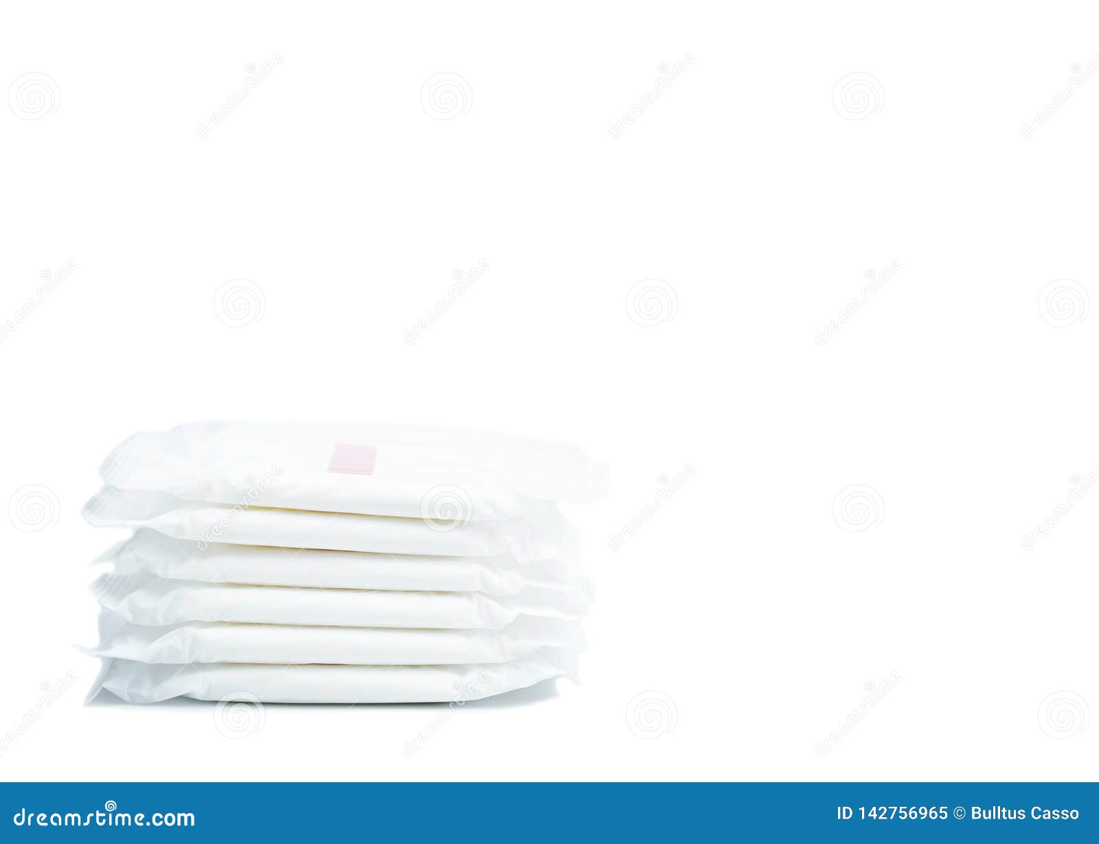 Stacked Sanitary Napkin Pad on Isolated White Background Stock Image ...