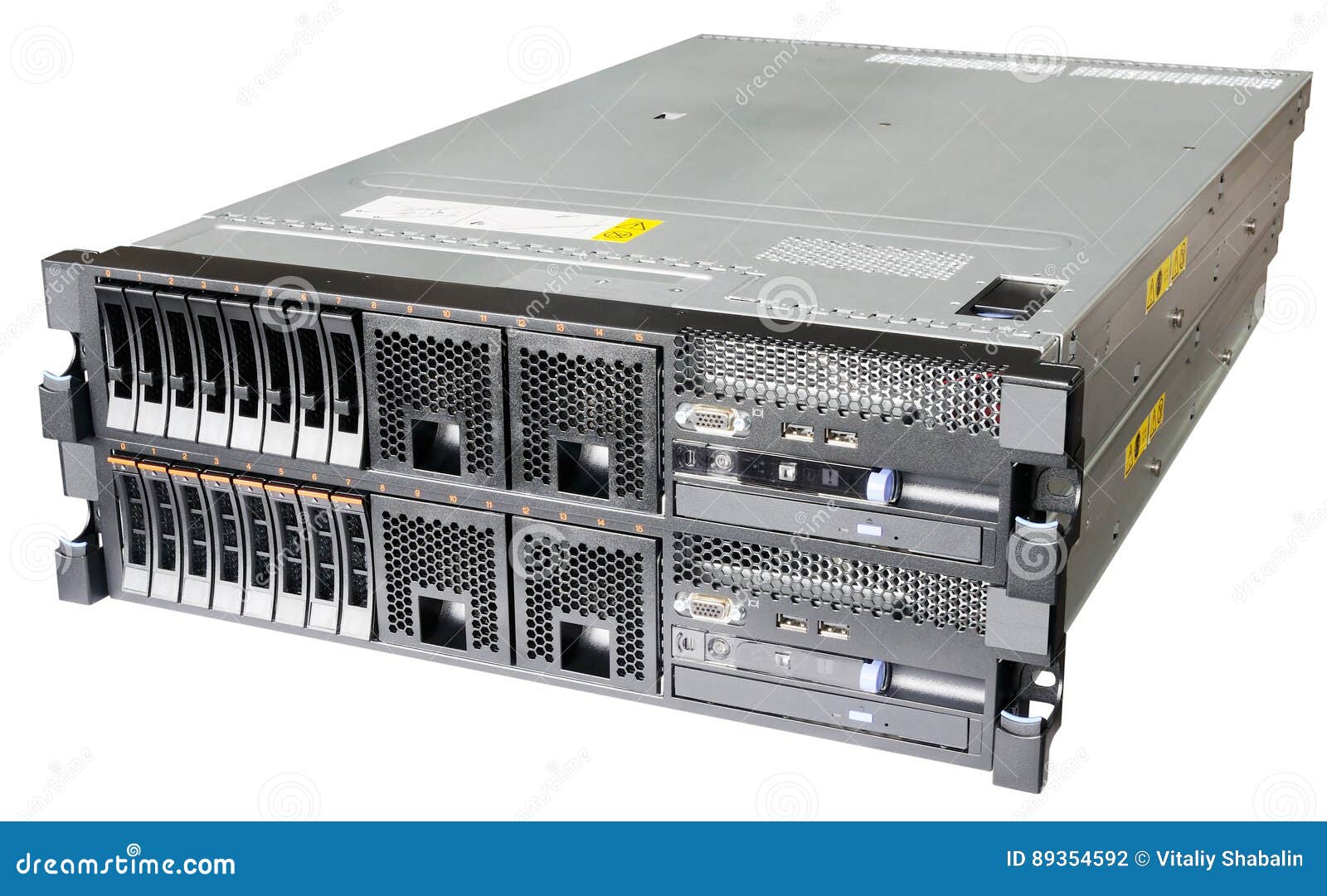 Stacked servers isolated stock photo. Image of view, drive - 89354592