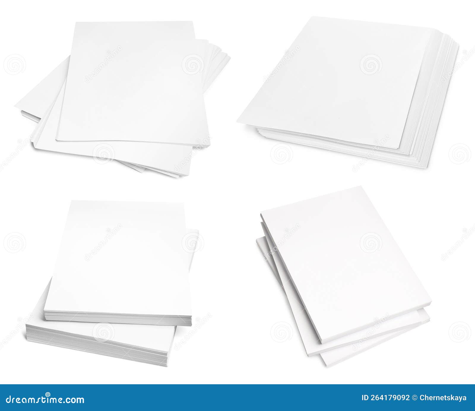Stacked Sheets of Paper on White Background Stock Photo - Image of ...
