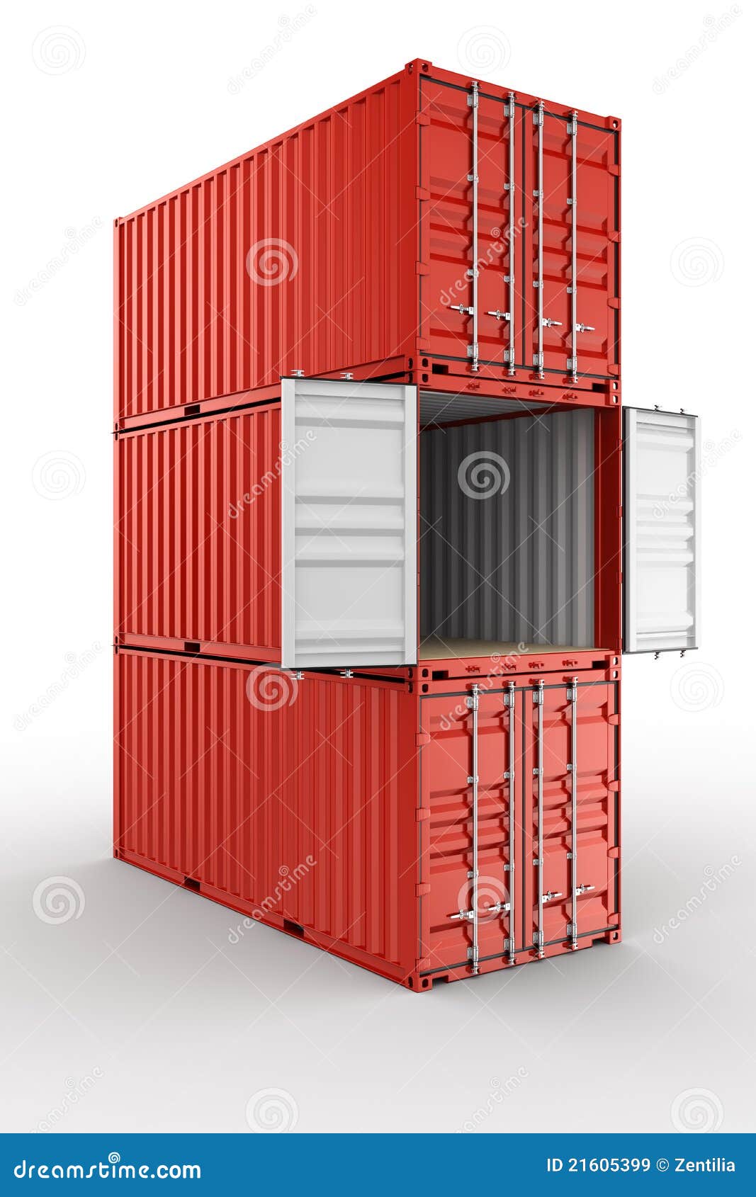 Stacked shipping container stock illustration. Illustration of import ...