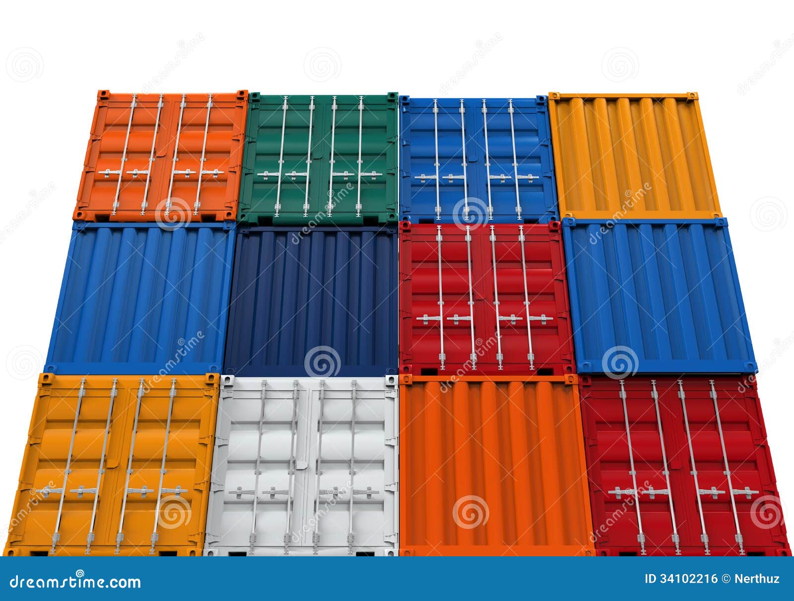 Stacked Shipping Container Royalty-Free Stock Image | CartoonDealer.com ...