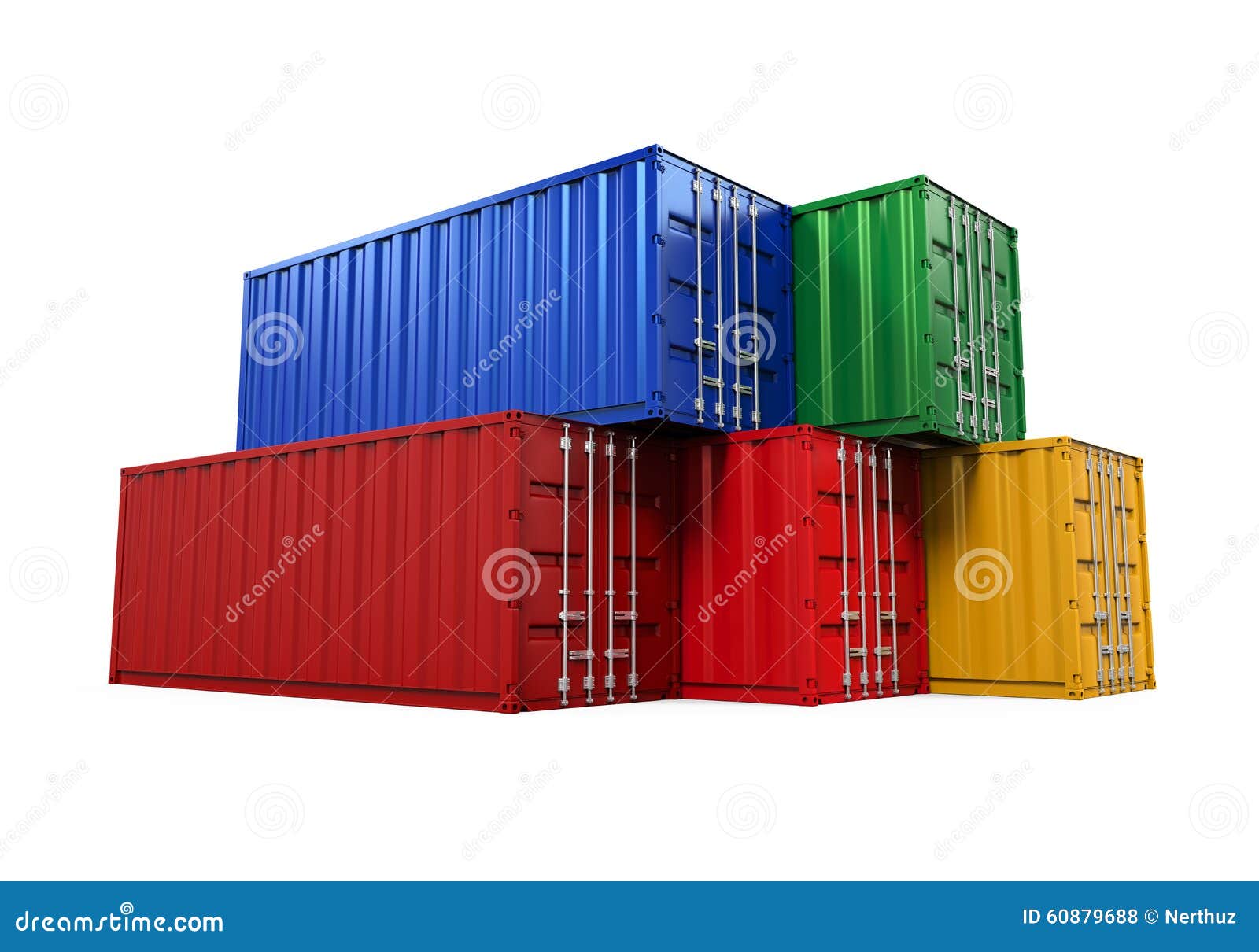 Six Stacked Shipping Containers Royalty-Free Stock Image ...