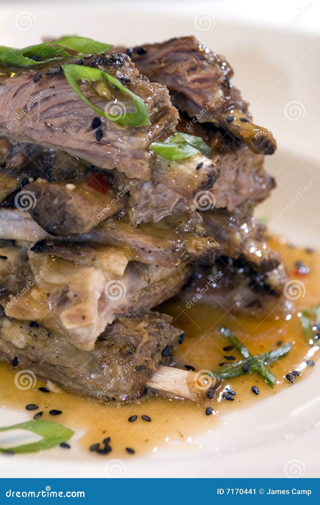 Stacked short ribs stock image. Image of sesame, short - 7170441