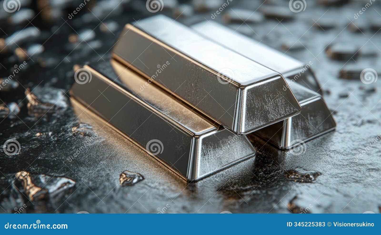 Stacked Silver Bars on a Rough Surface Stock Image - Image of bullion ...