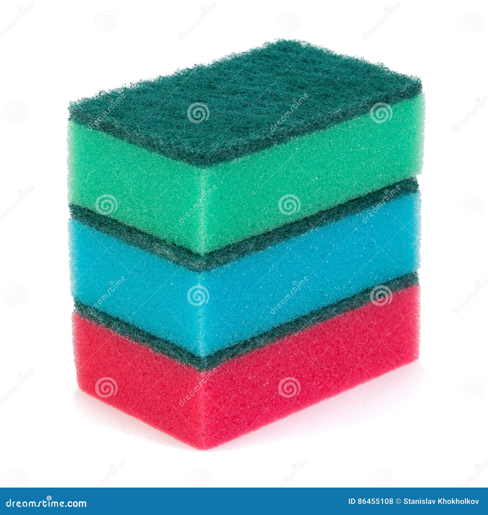 Stacked Sponges Isolated on White Stock Photo - Image of sponge ...