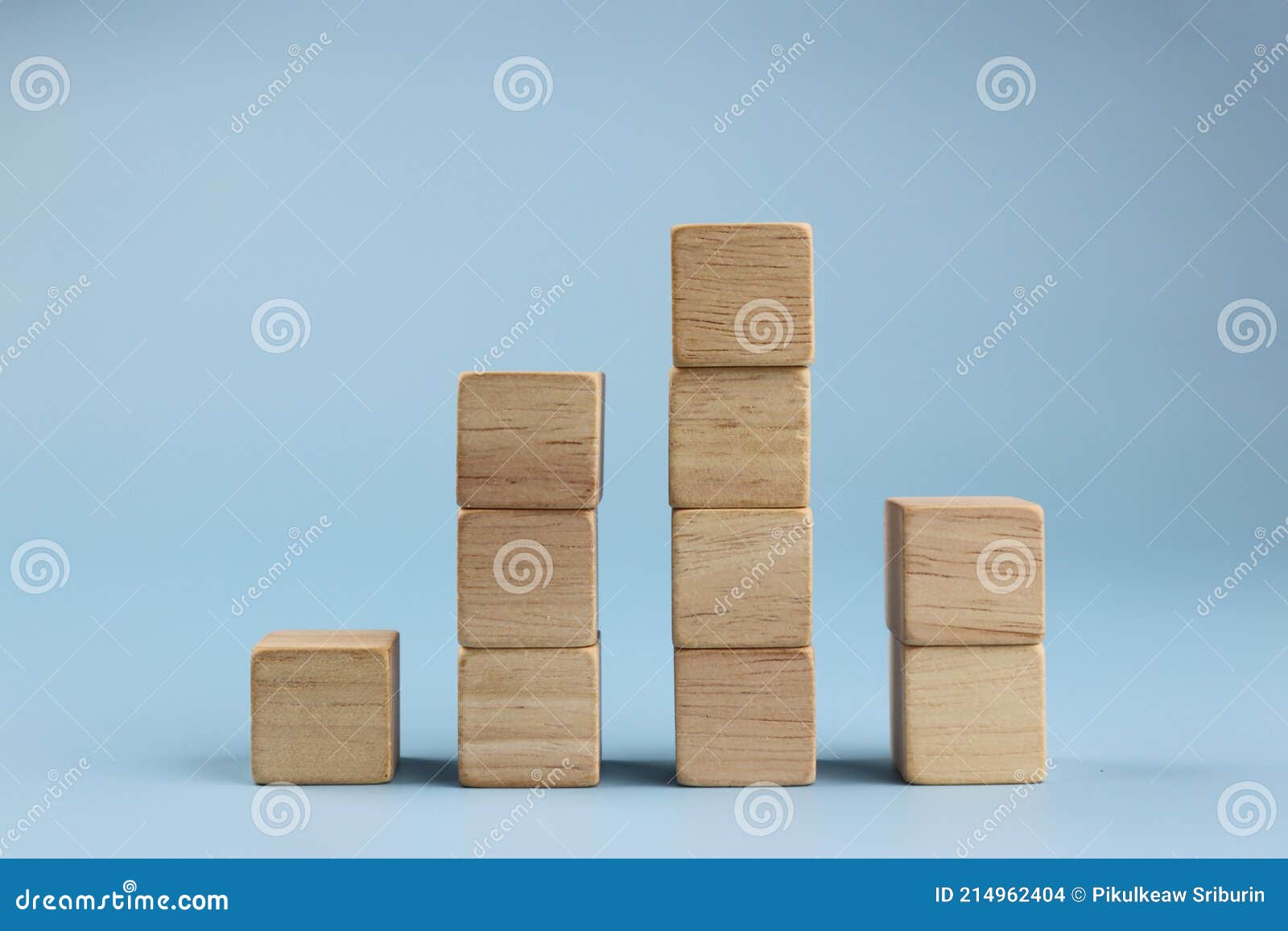 Stacked Square Wooden Blocks Stock Photo - Image of blocks ...
